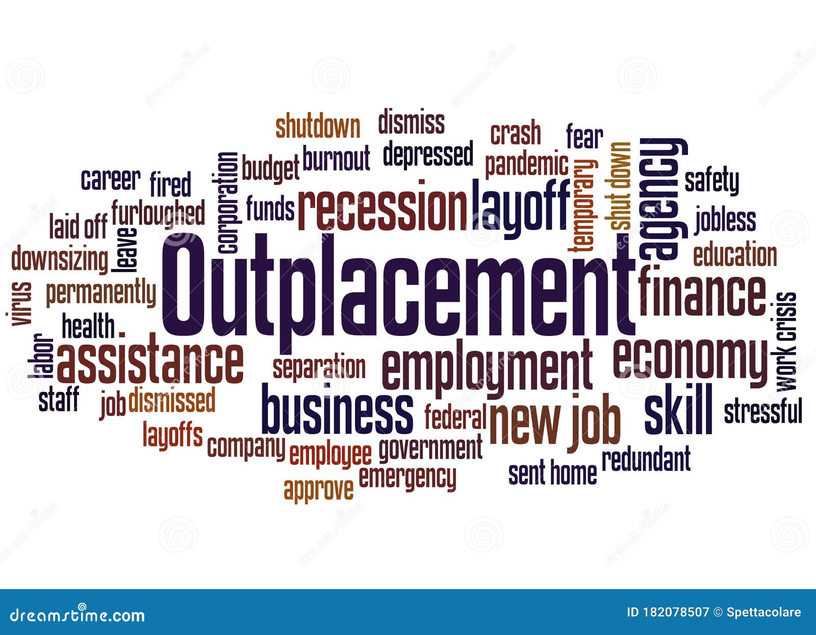 OUTPLACEMENT Concept White Background 3d Royalty-Free Cartoon ...