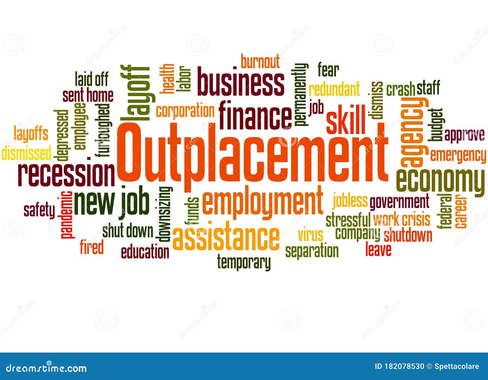 OUTPLACEMENT Concept White Background 3d Royalty-Free Cartoon ...