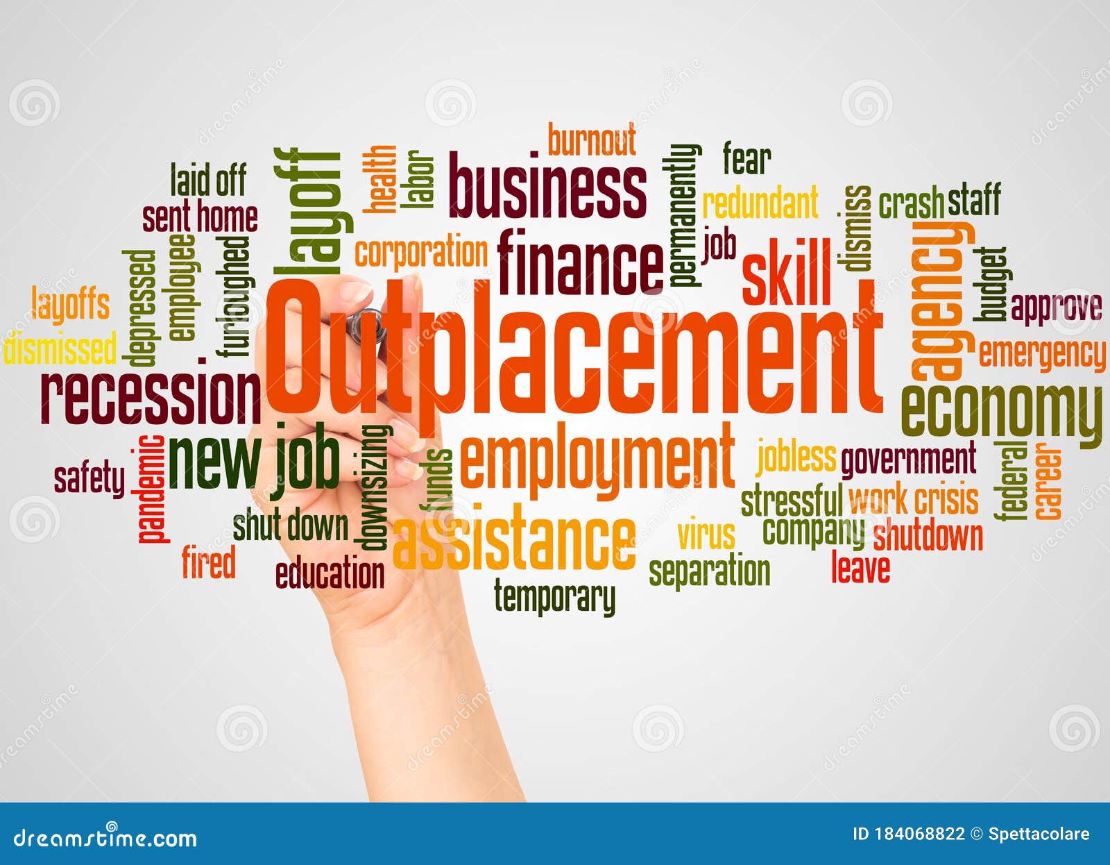 OUTPLACEMENT Concept White Background 3d Royalty-Free Cartoon ...