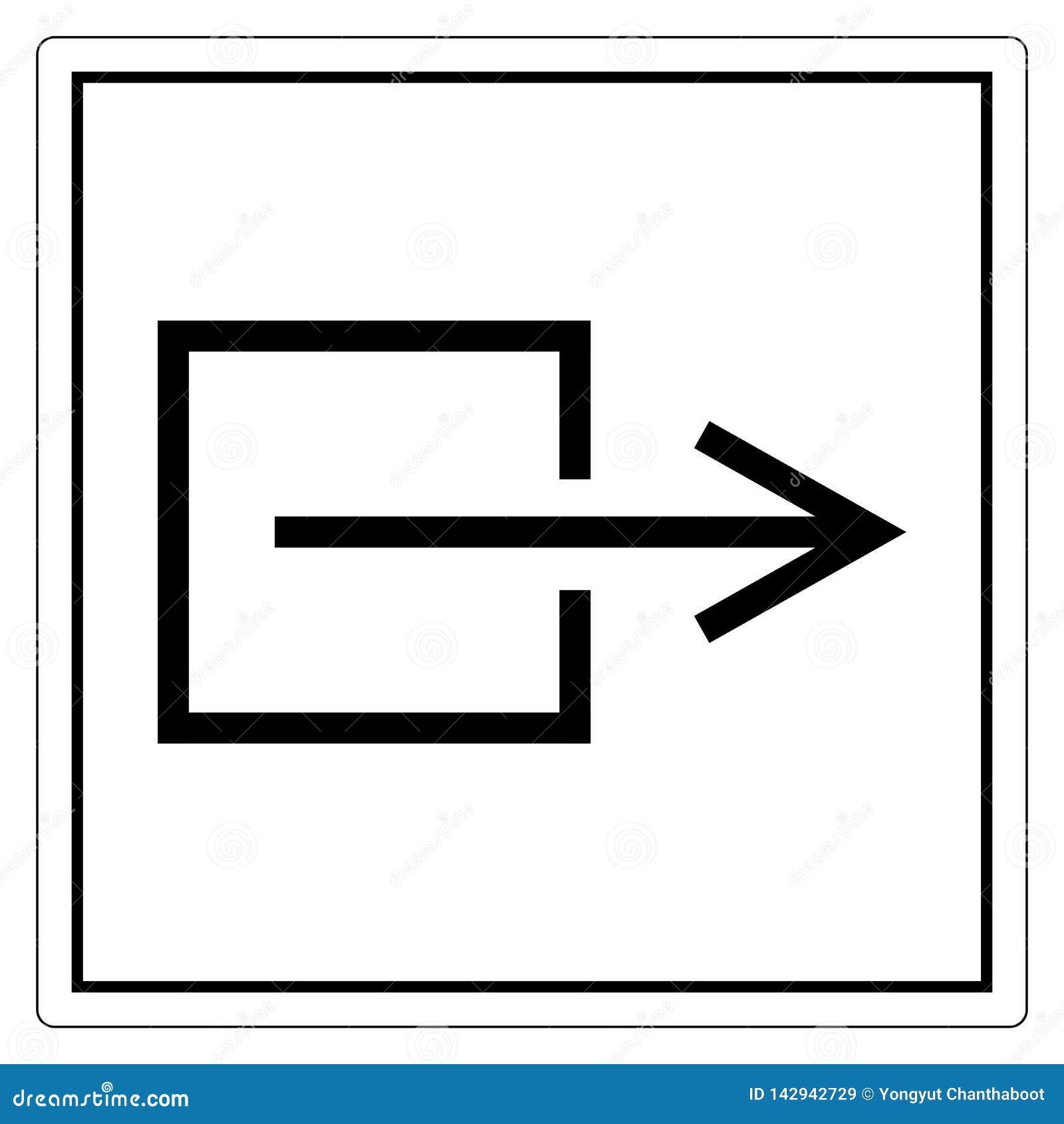 Output Exit Non-Electrical Symbol Sign, Vector Illustration, Isolate on ...