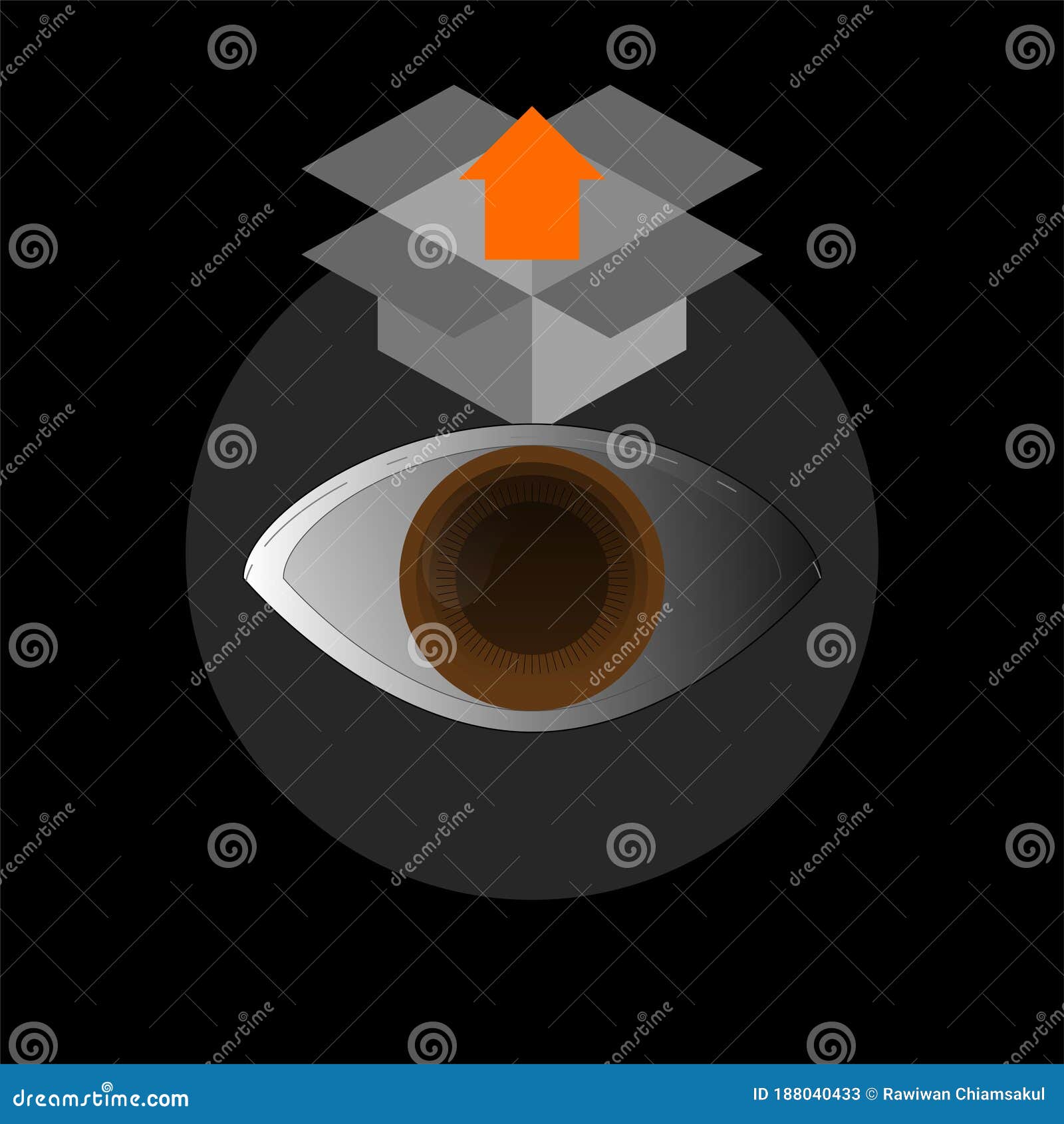 Output Box Eye stock vector. Illustration of express - 188040433