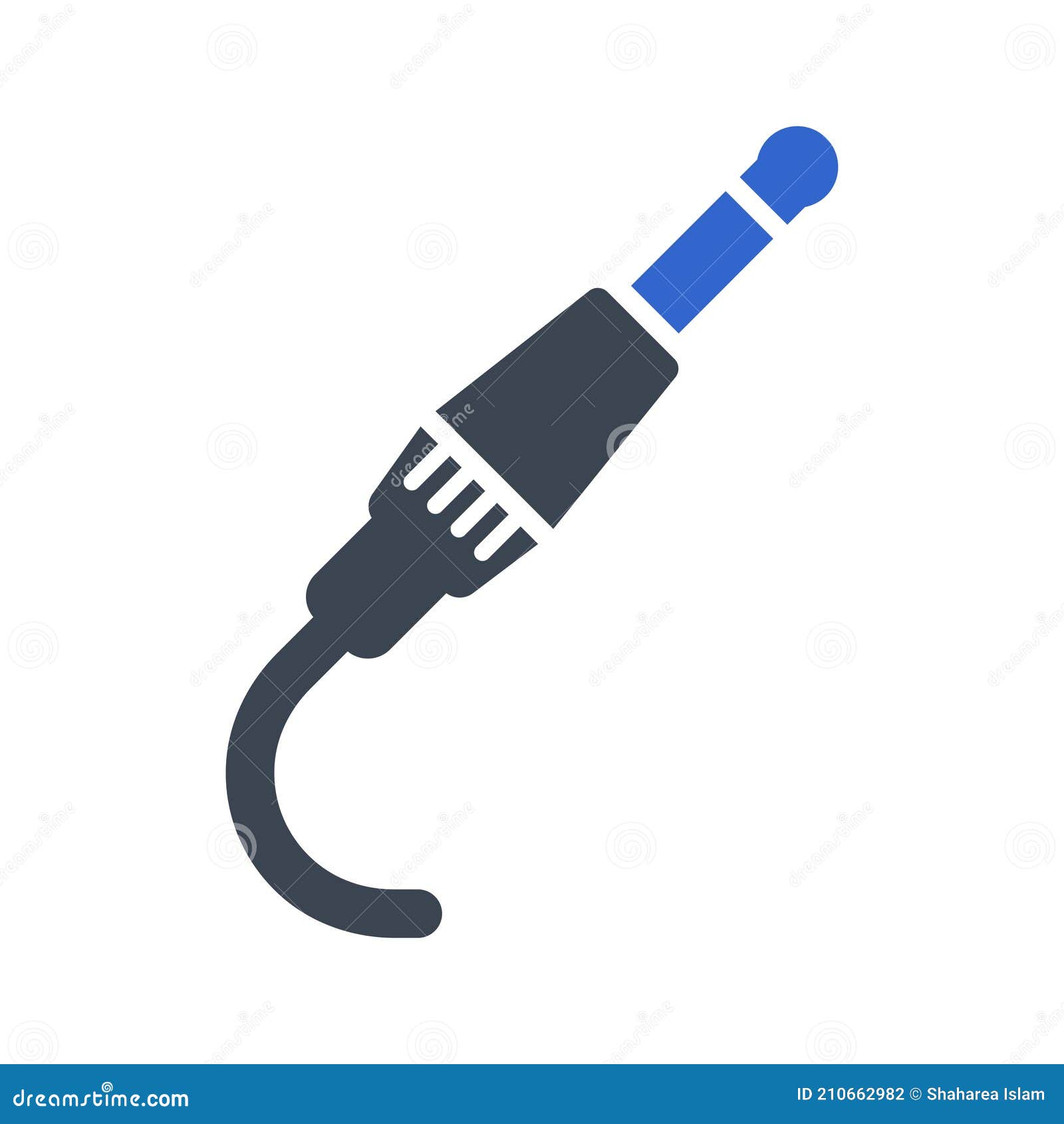 Output jack icon stock vector. Illustration of music - 210662982