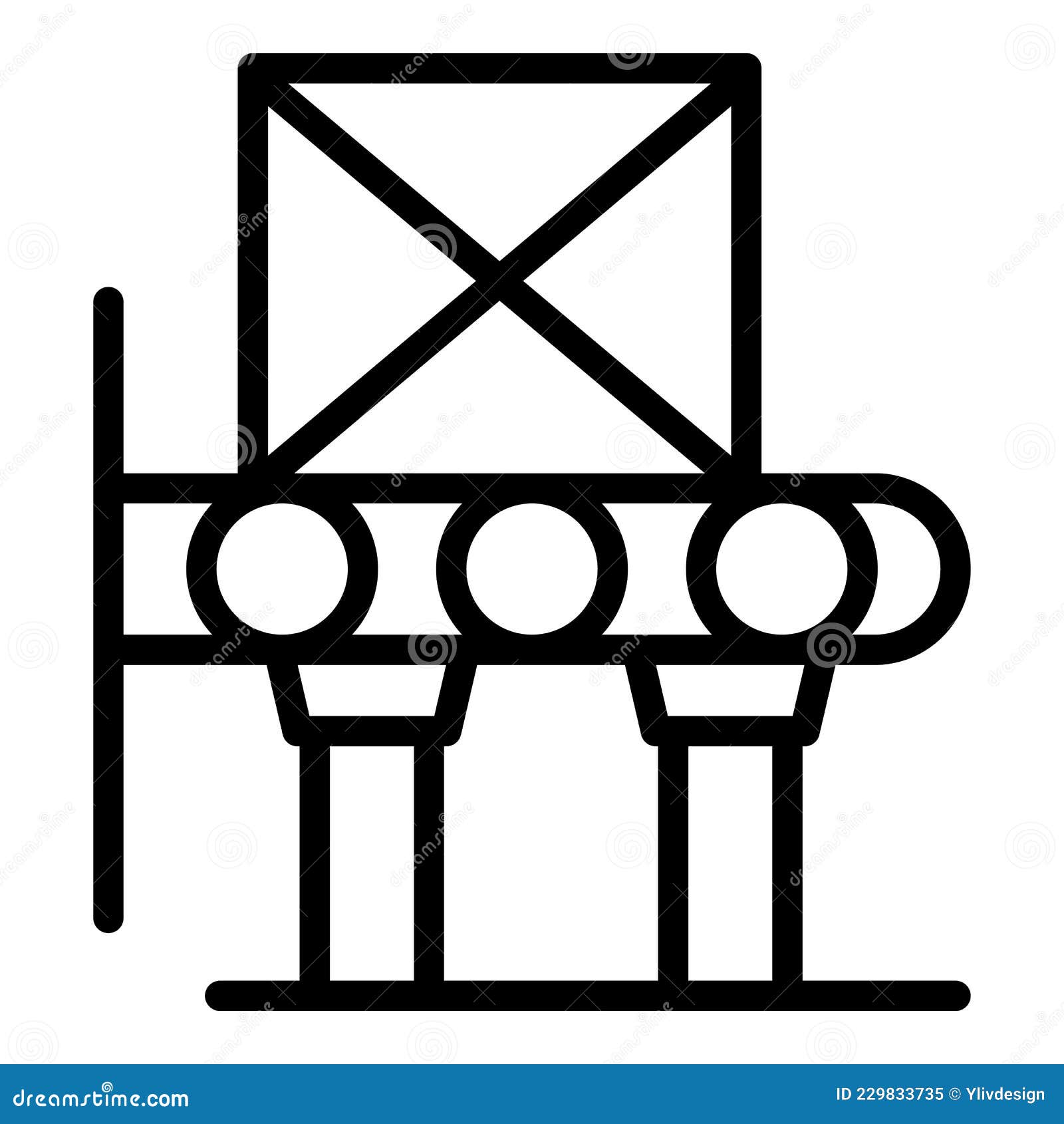 Output Process Icon Outline Vector. Manufacturing System Stock Vector ...