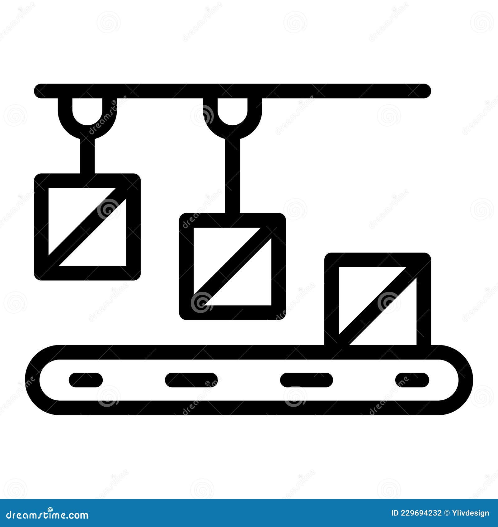Output Products Icon Outline Vector. Factory Process Stock Vector ...