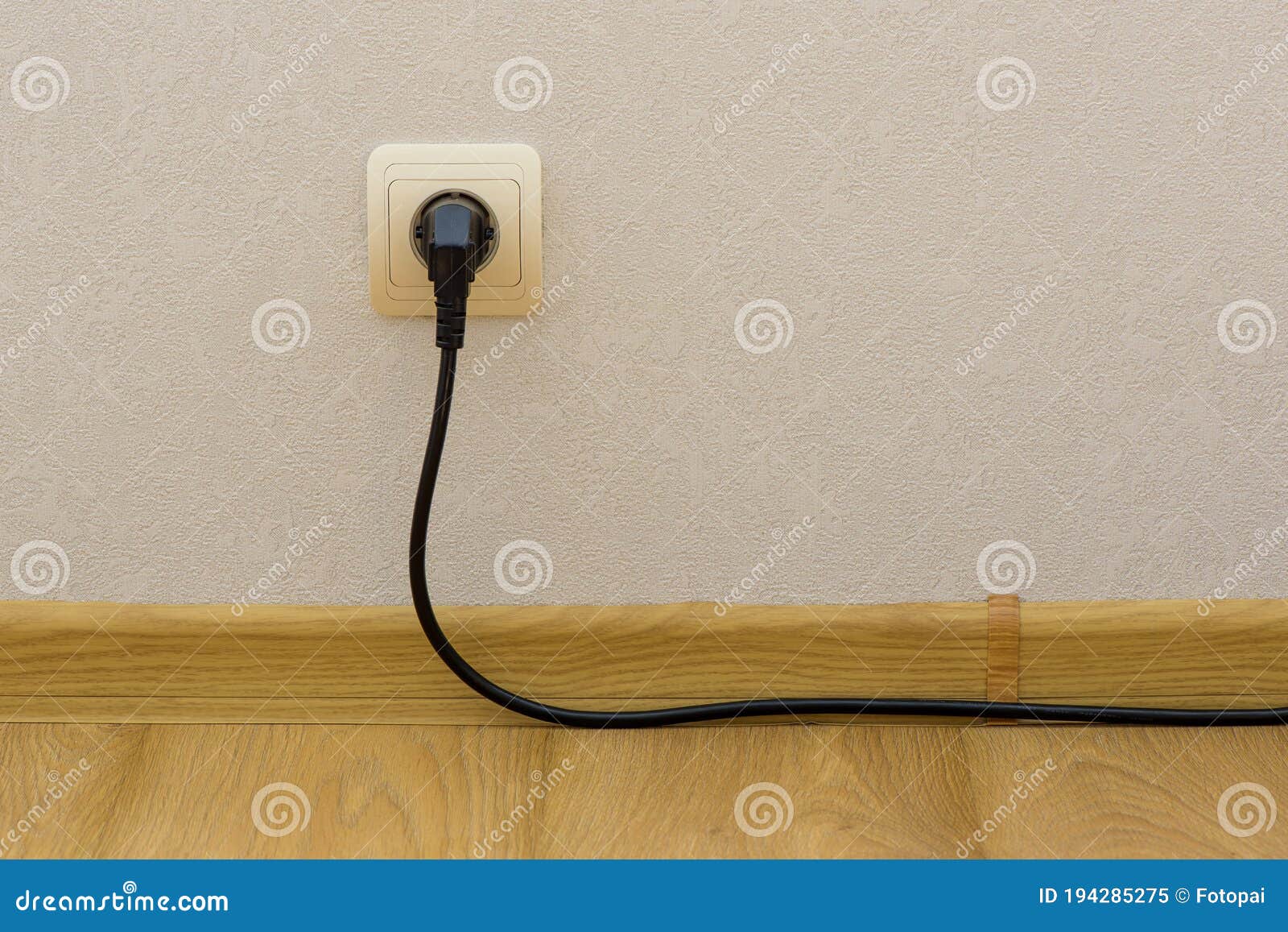 Output socket with cable stock image. Image of home - 194285275