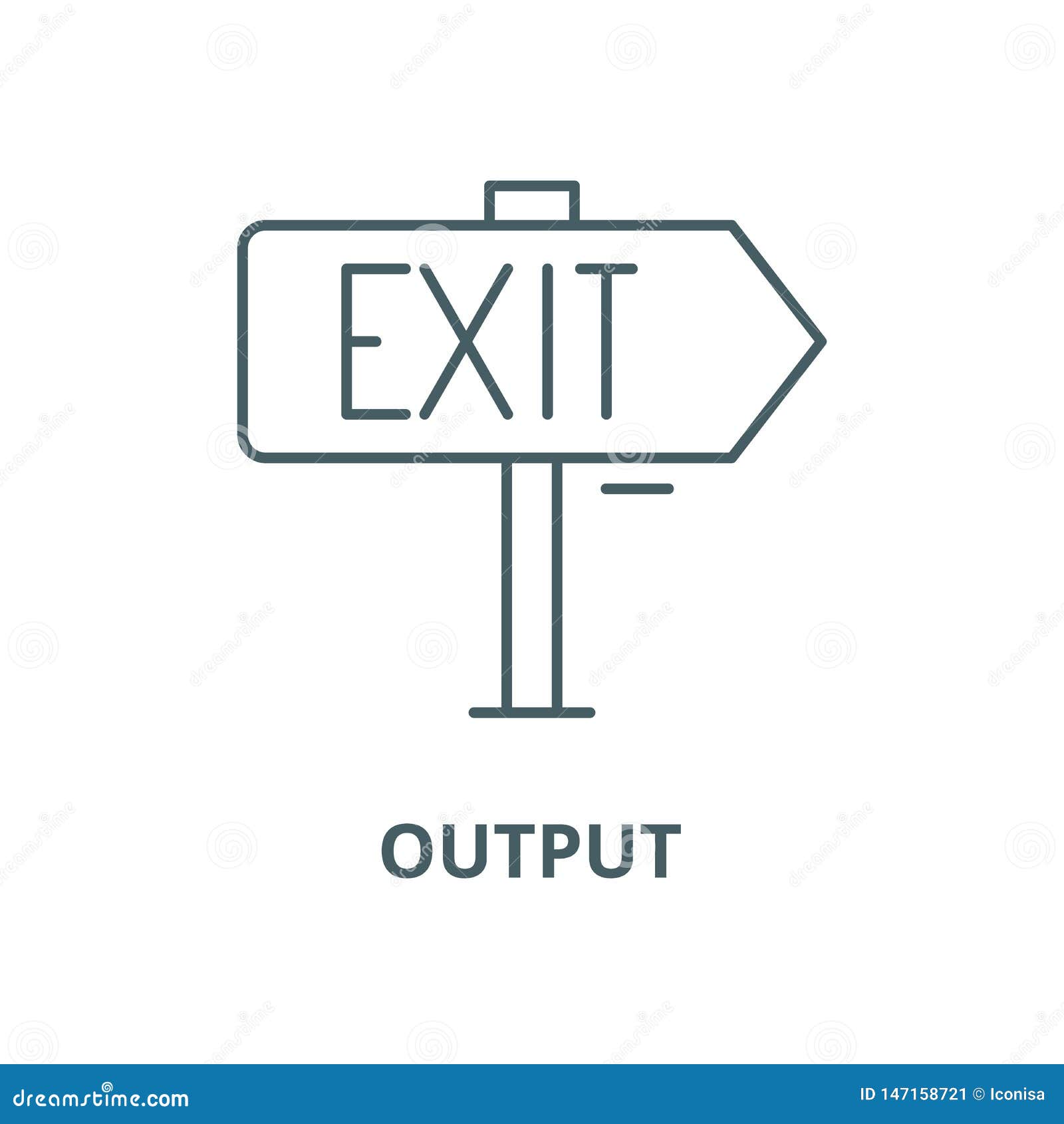 Output Vector Line Icon, Linear Concept, Outline Sign, Symbol Stock ...