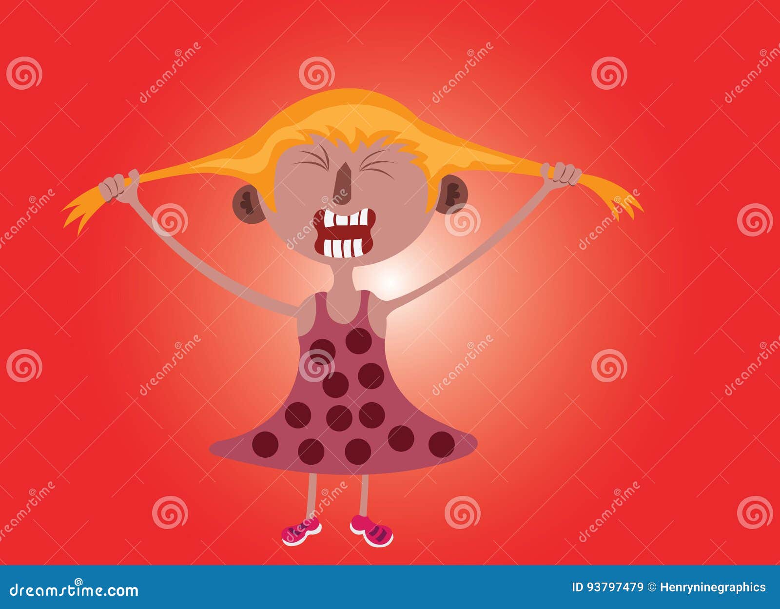 Outraged Girl Cartoon Vector | CartoonDealer.com #93797479