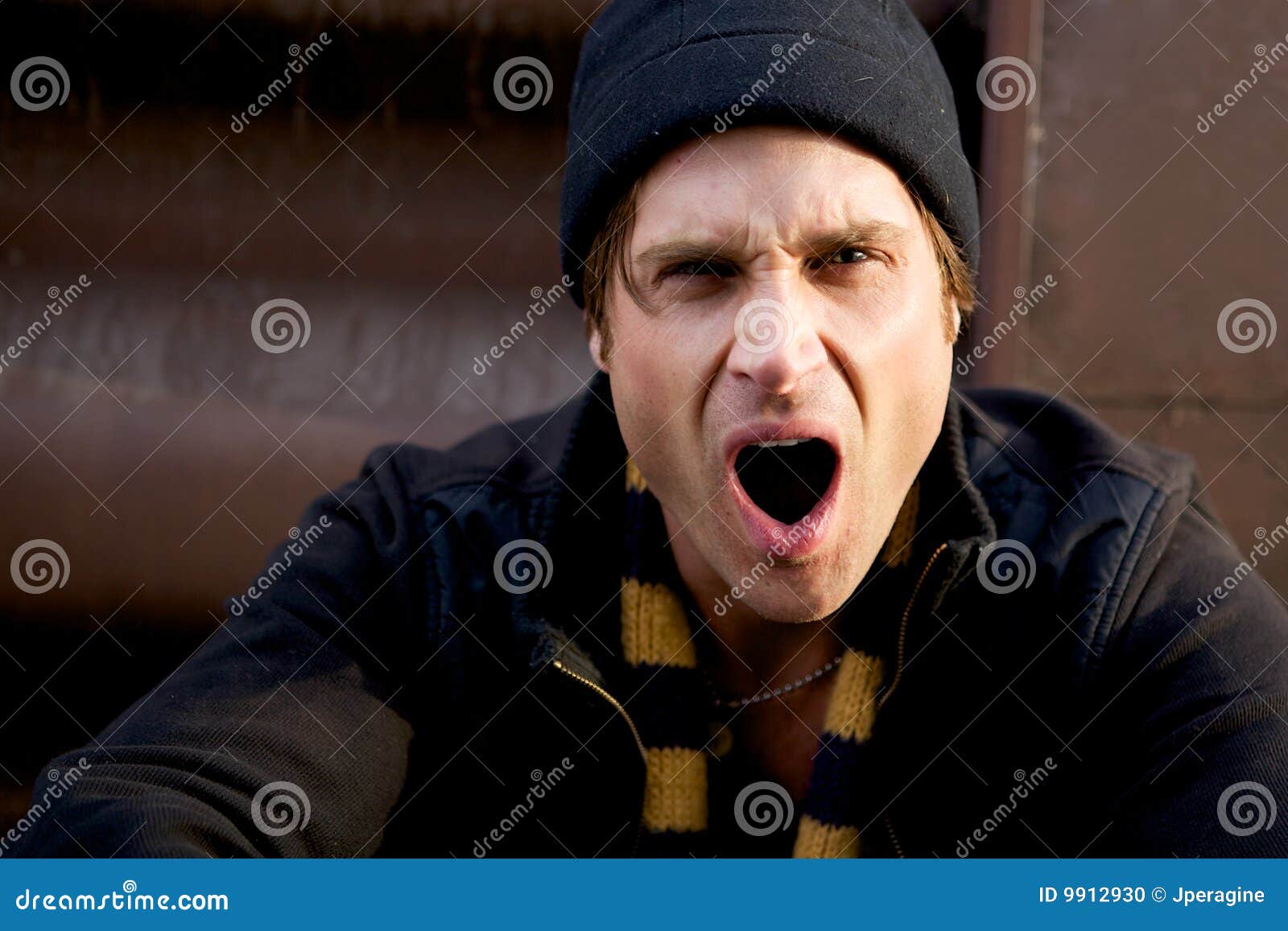 Outraged Young Man stock photo. Image of artist, camera - 9912930