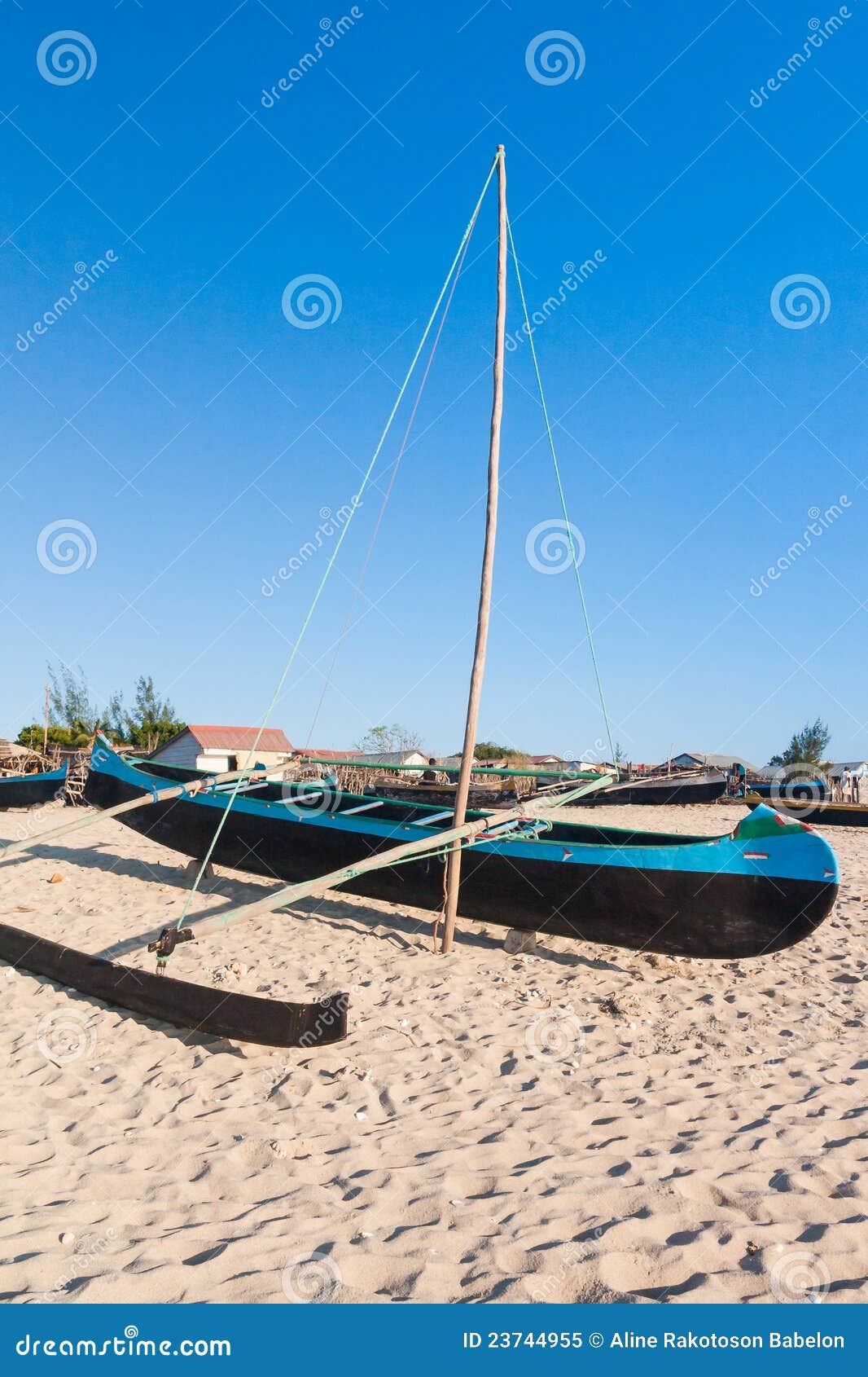 Outrigger canoe stock image. Image of horizon, landscape - 23744955