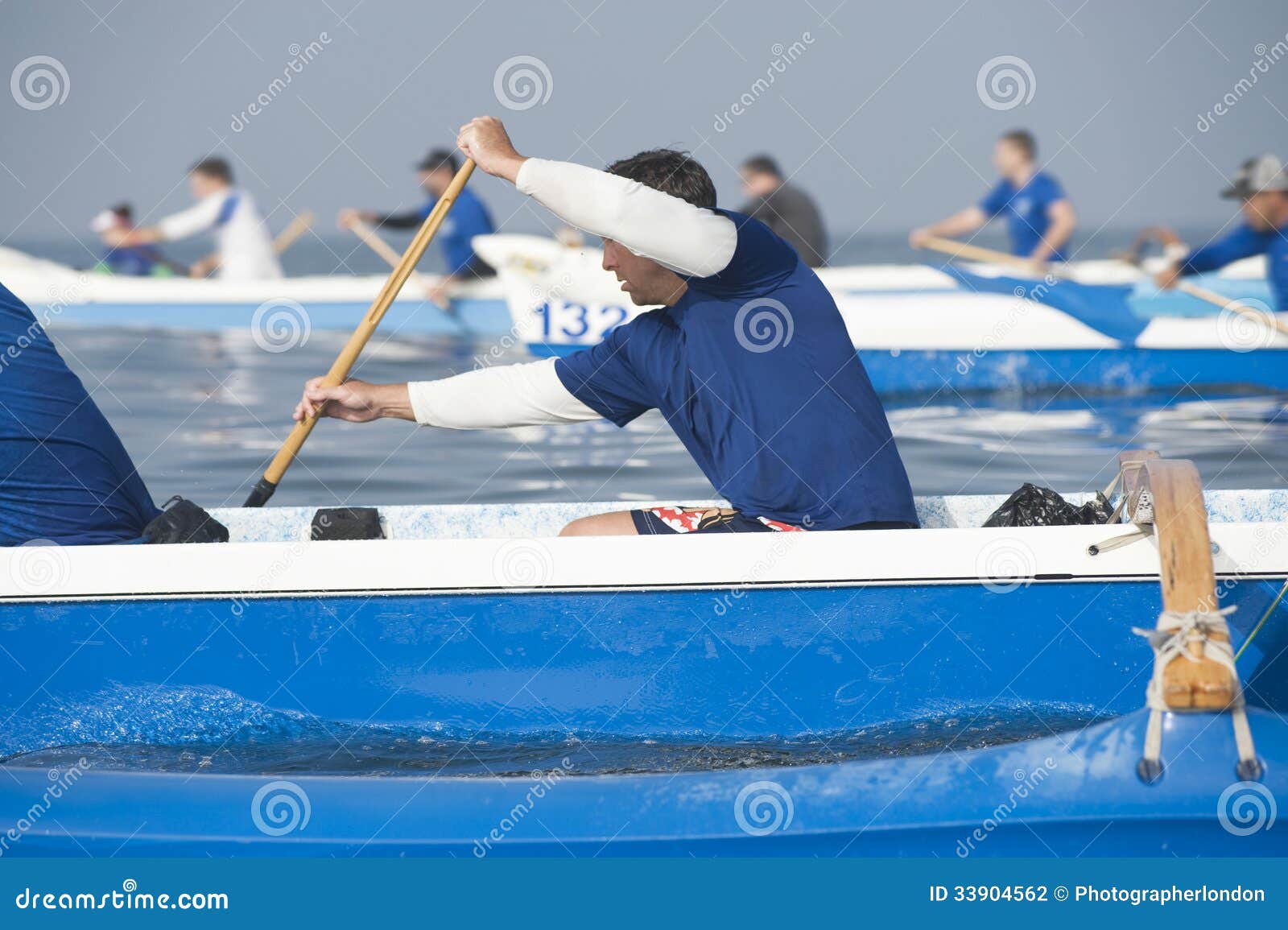 Outrigger Canoe Race stock photo. Image of canoeist, caucasian - 33904562