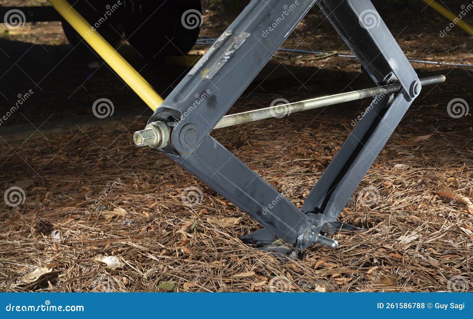 Outrigger Deployed on a Travel Trailer Stock Photo - Image of copper ...