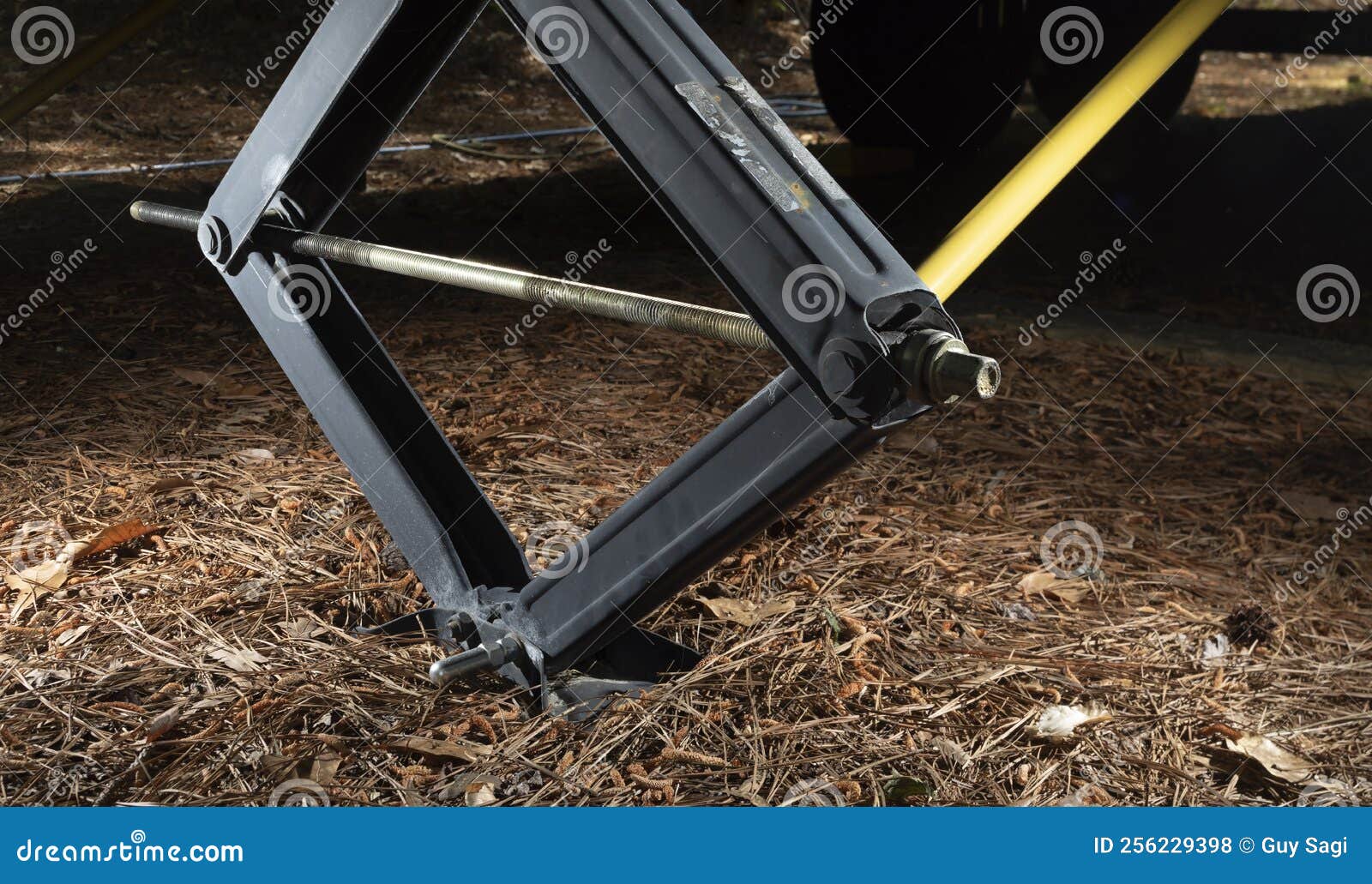 Outrigger Extended on a Camping Trailer Stock Photo - Image of anchor ...