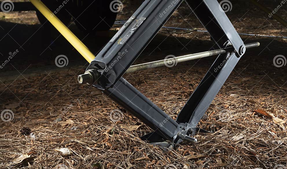 Outrigger Extended on an RV Stock Photo - Image of metal, camping ...