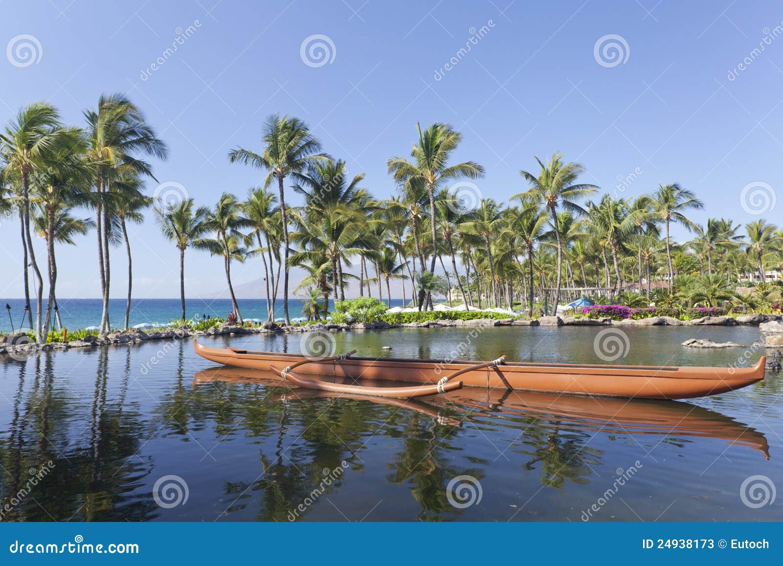 Outrigger Hawaiian Canoe stock image. Image of hawaiian - 24938173