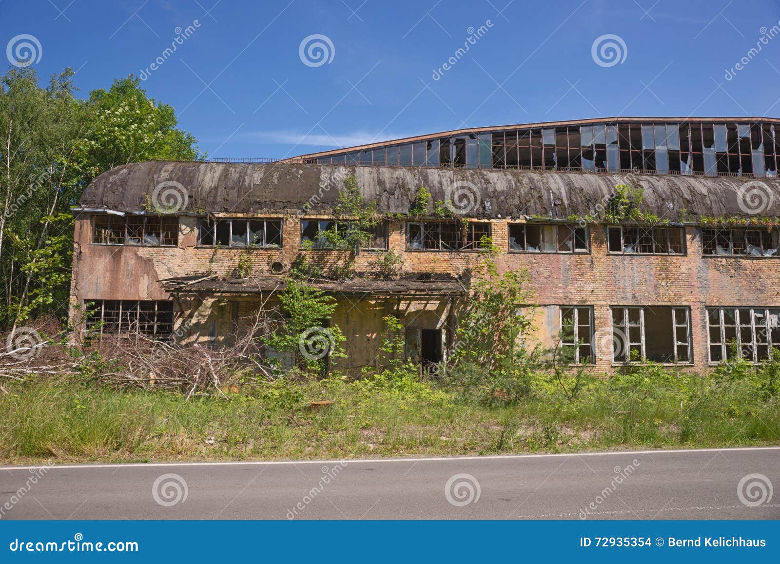 Outside of Abandoned Factory Building Stock Photo - Image of disused ...