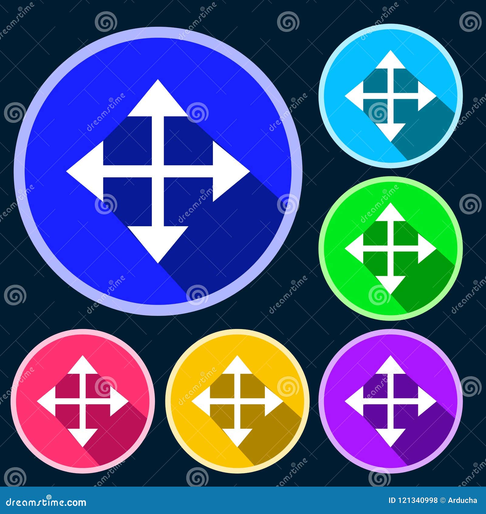 Outside arrow stock vector. Illustration of button, outside - 121340998