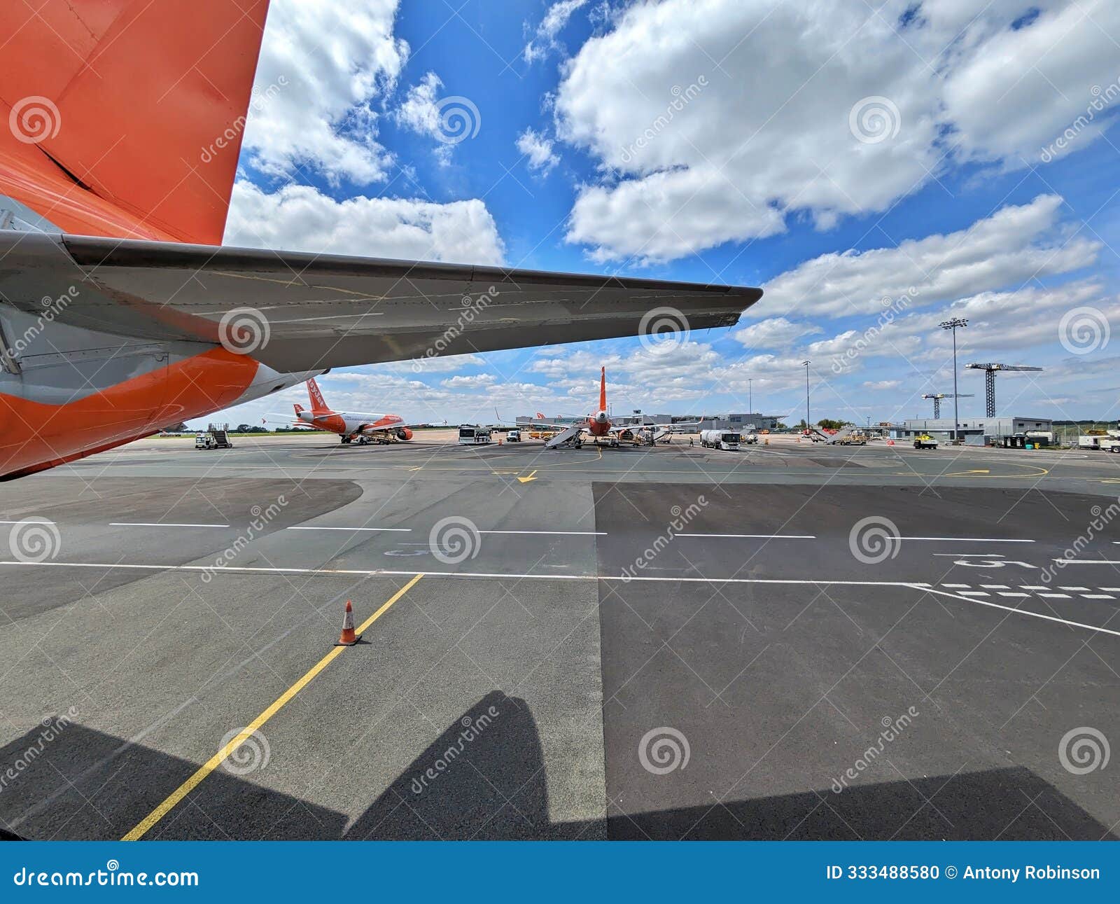 Outside Boarding at Bristol Airport Stock Photo - Image of tarmac, wing ...