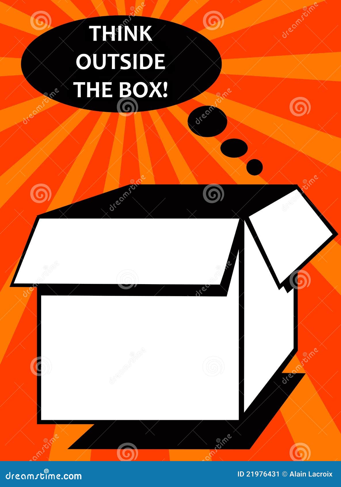 Outside the box stock illustration. Illustration of intelligence - 21976431