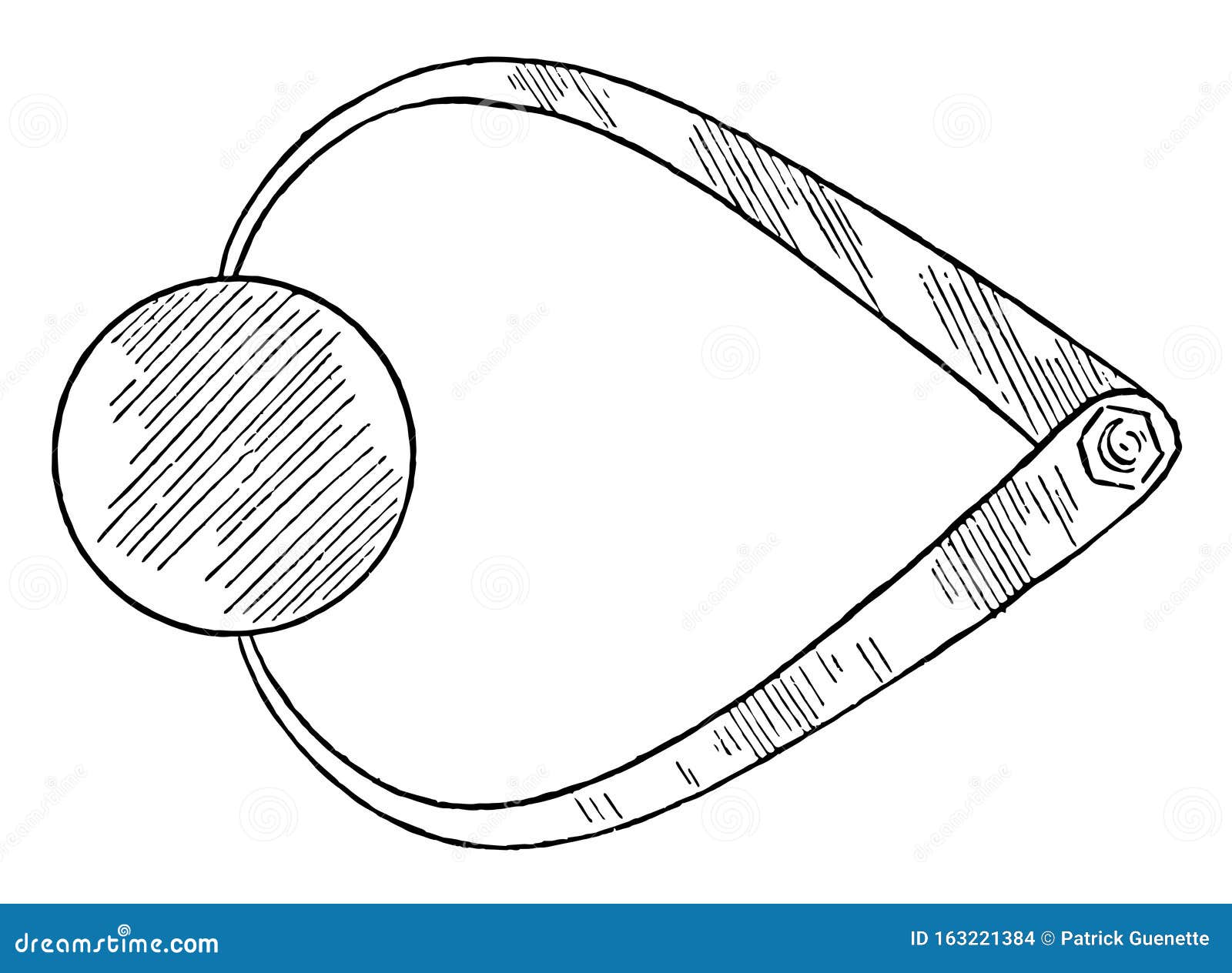Outside Caliper, Outside Diameters of Objects, Vintage Engraving Stock ...