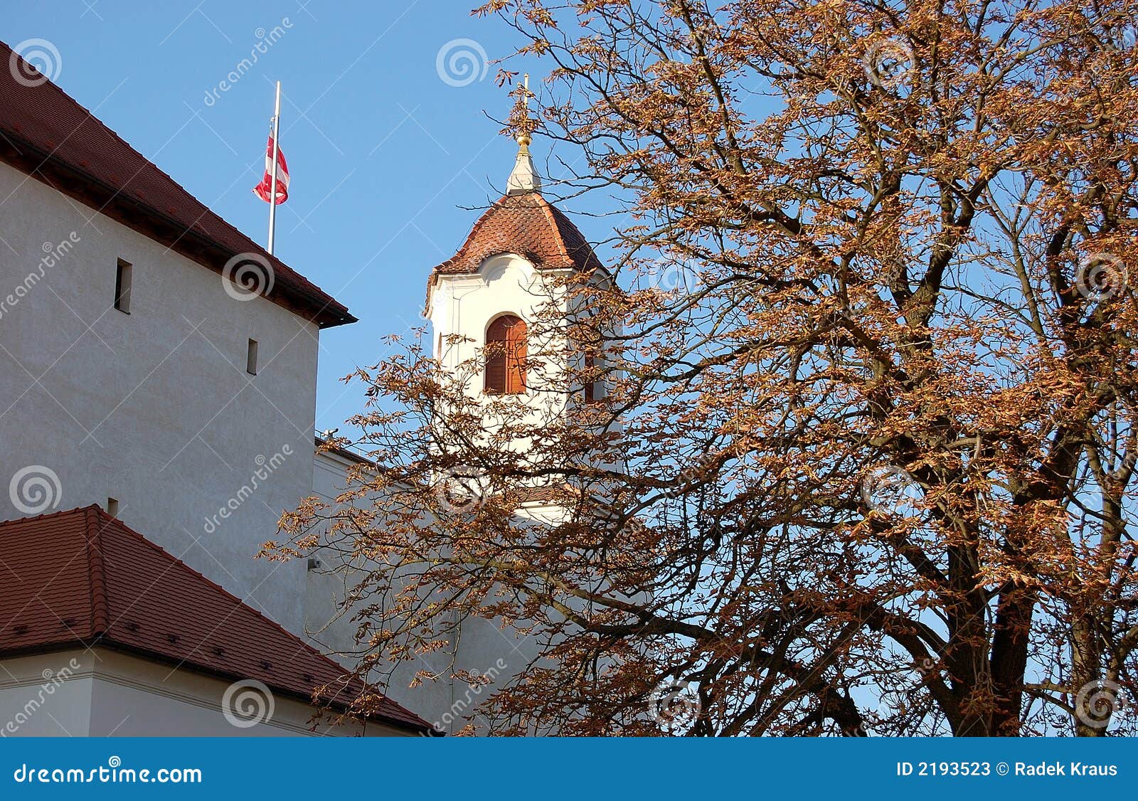 Outside Castle Wall and Turret Stock Image - Image of republic ...