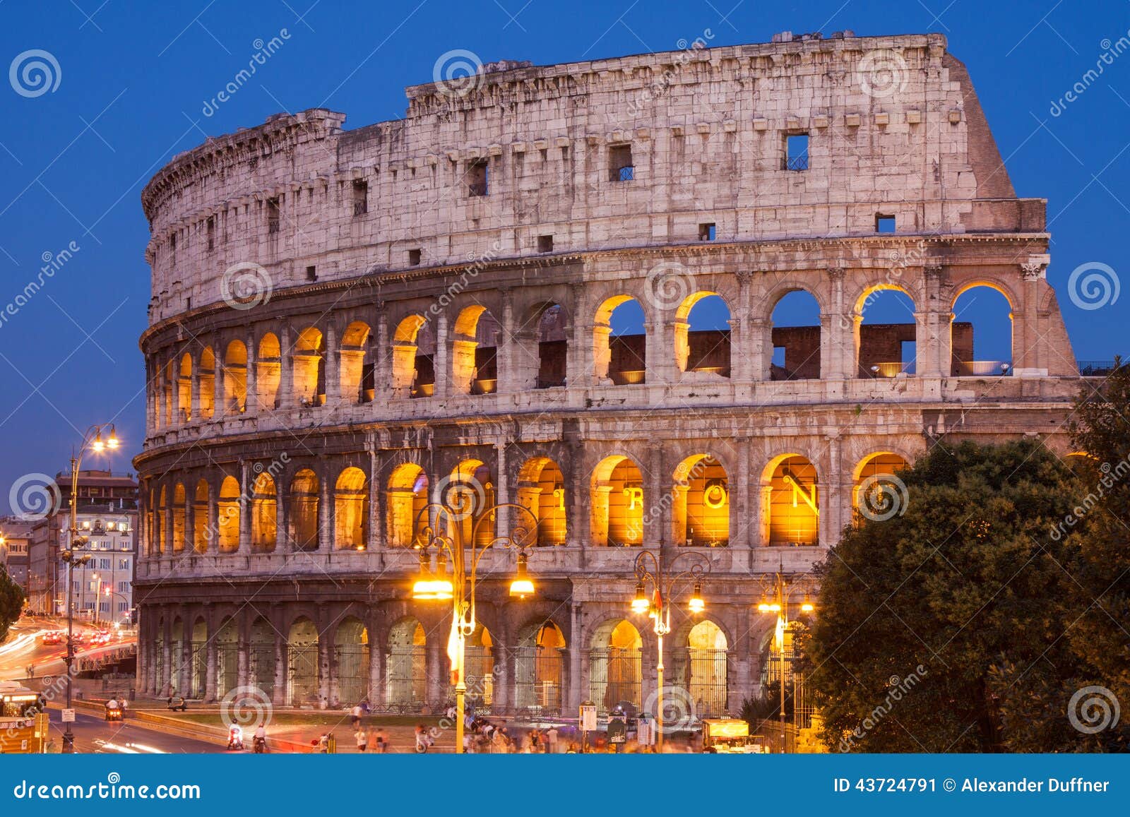 Outside of the Colosseum stock image. Image of buildings - 43724791