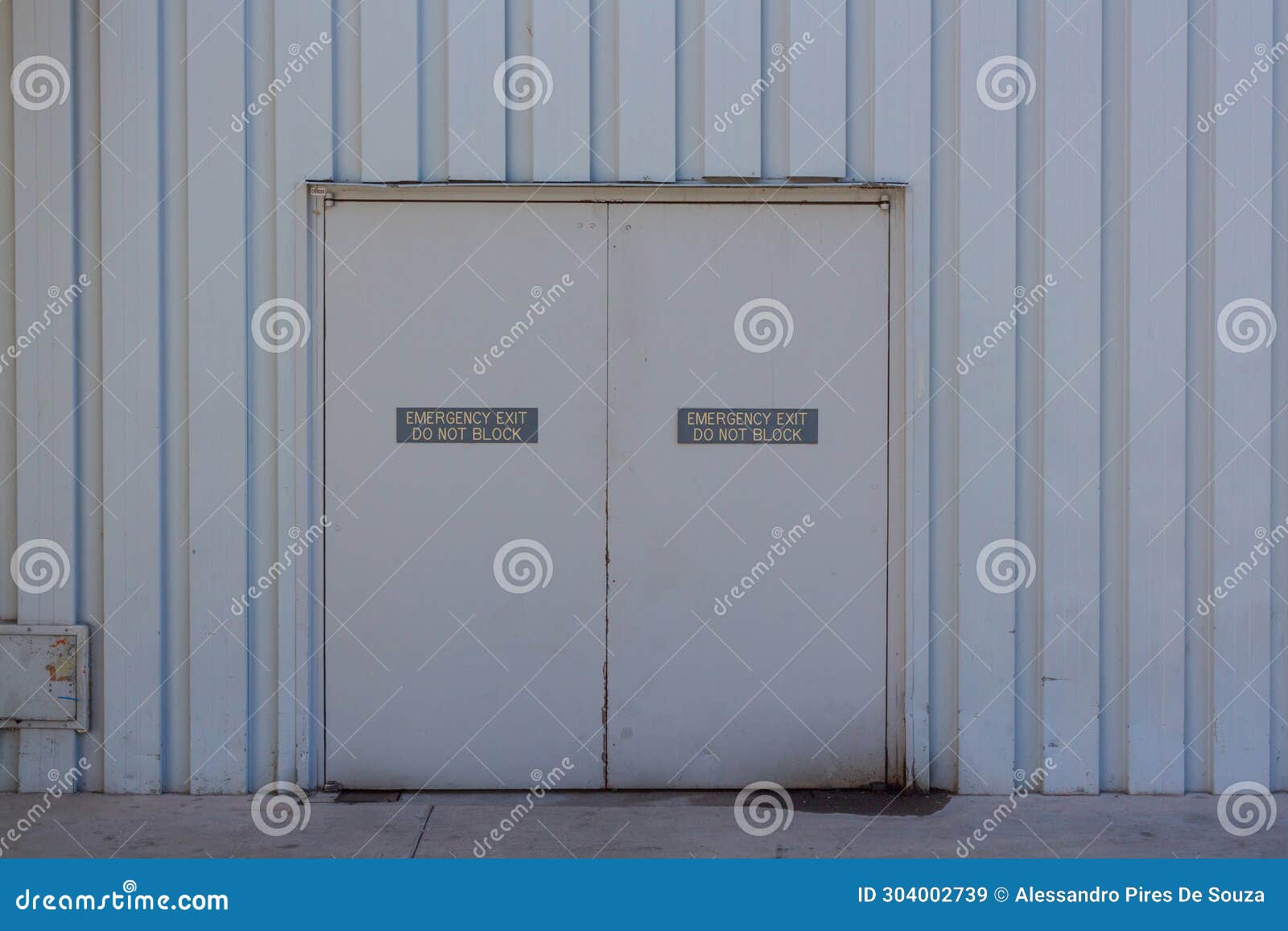 Outside Emergency Exit Door for Evacuation and Rescue. Stock Image ...