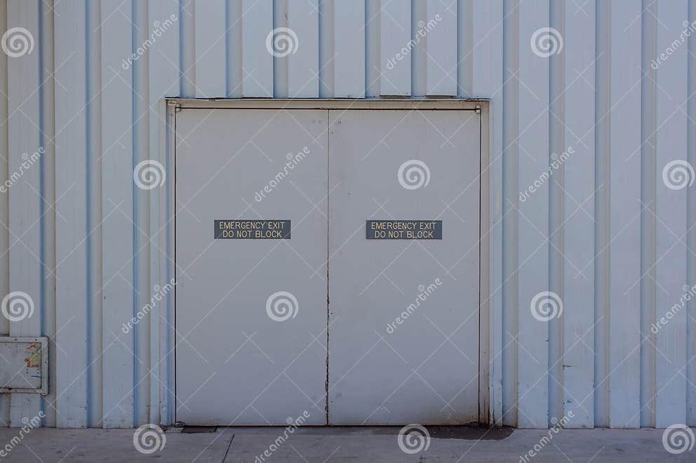 Outside Emergency Exit Door for Evacuation and Rescue. Stock Image ...