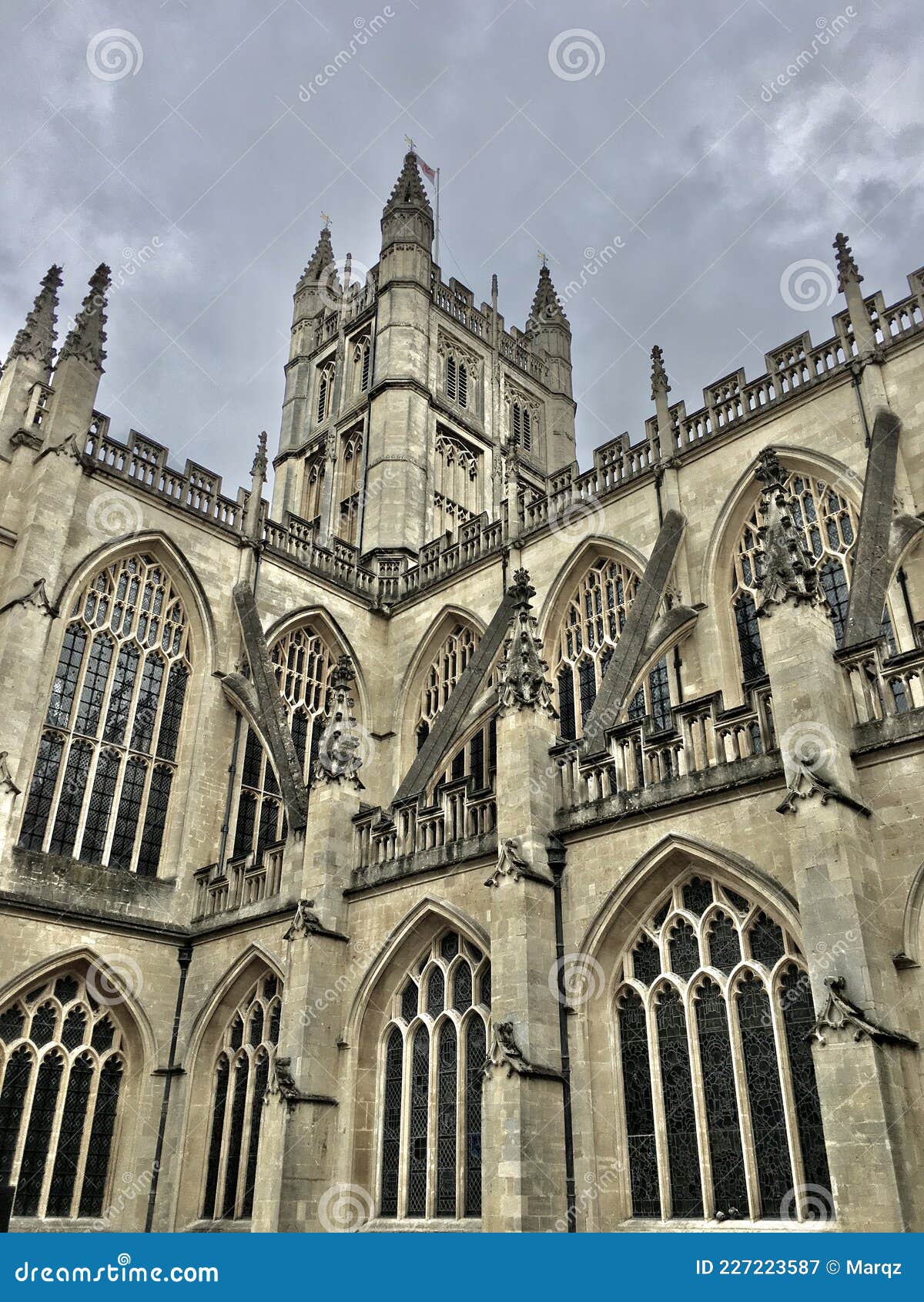 Outside Facade of Bath Cathedral Stock Image - Image of cathedral ...