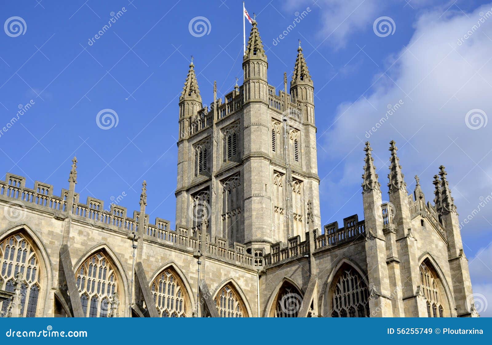 Outside Facade of Bath Cathedral Stock Image - Image of city, europe ...