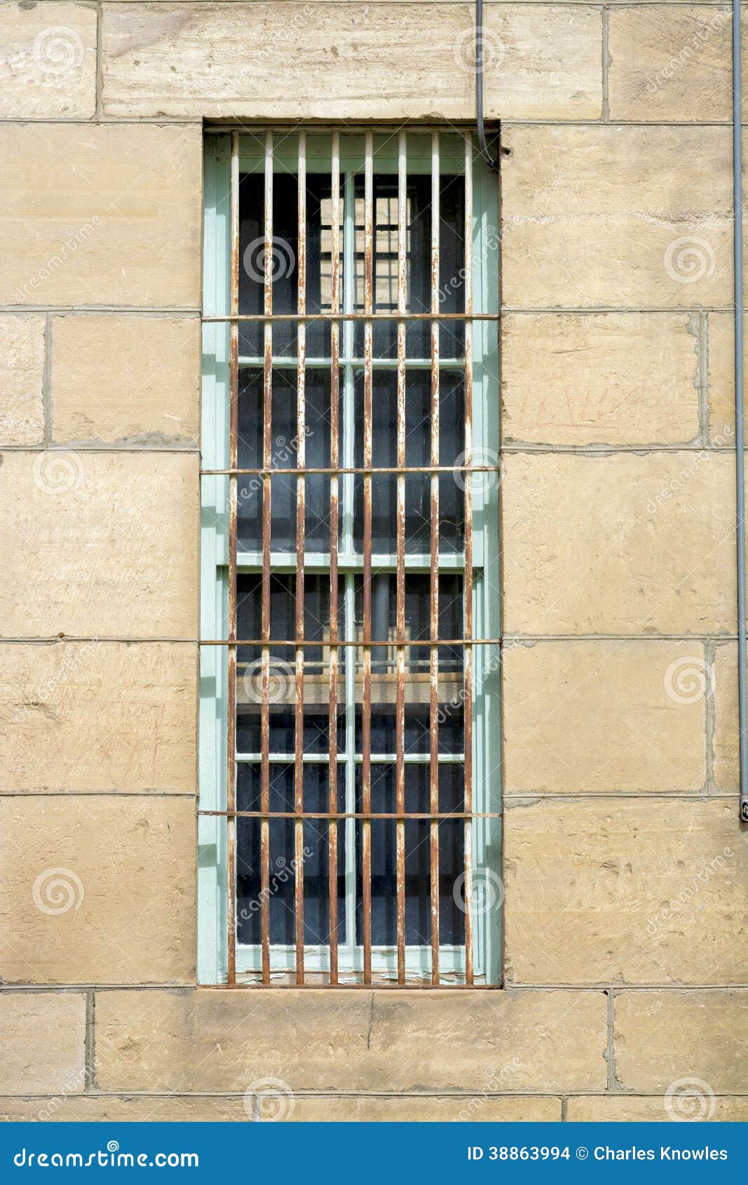 Outside of a Jail Cell Building Stock Photo - Image of legal, building ...