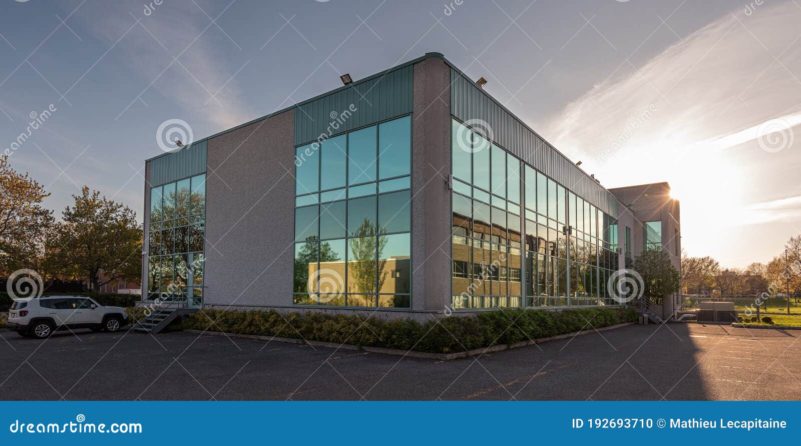 The Outside of a Small Business Exterior Stock Photo - Image of firm ...