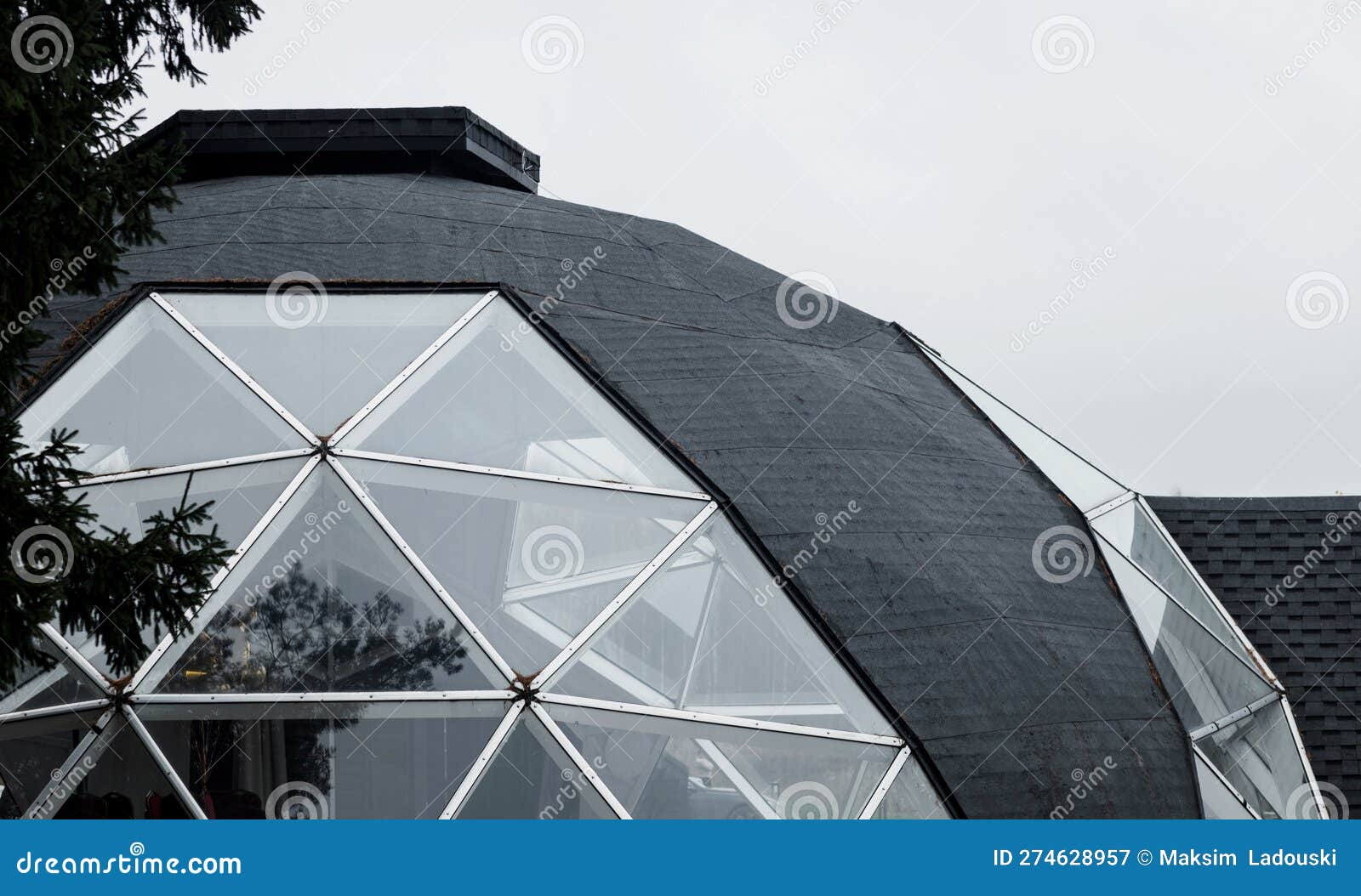 Outside Spherical Glamping Architecture Royalty-Free Stock Photography ...