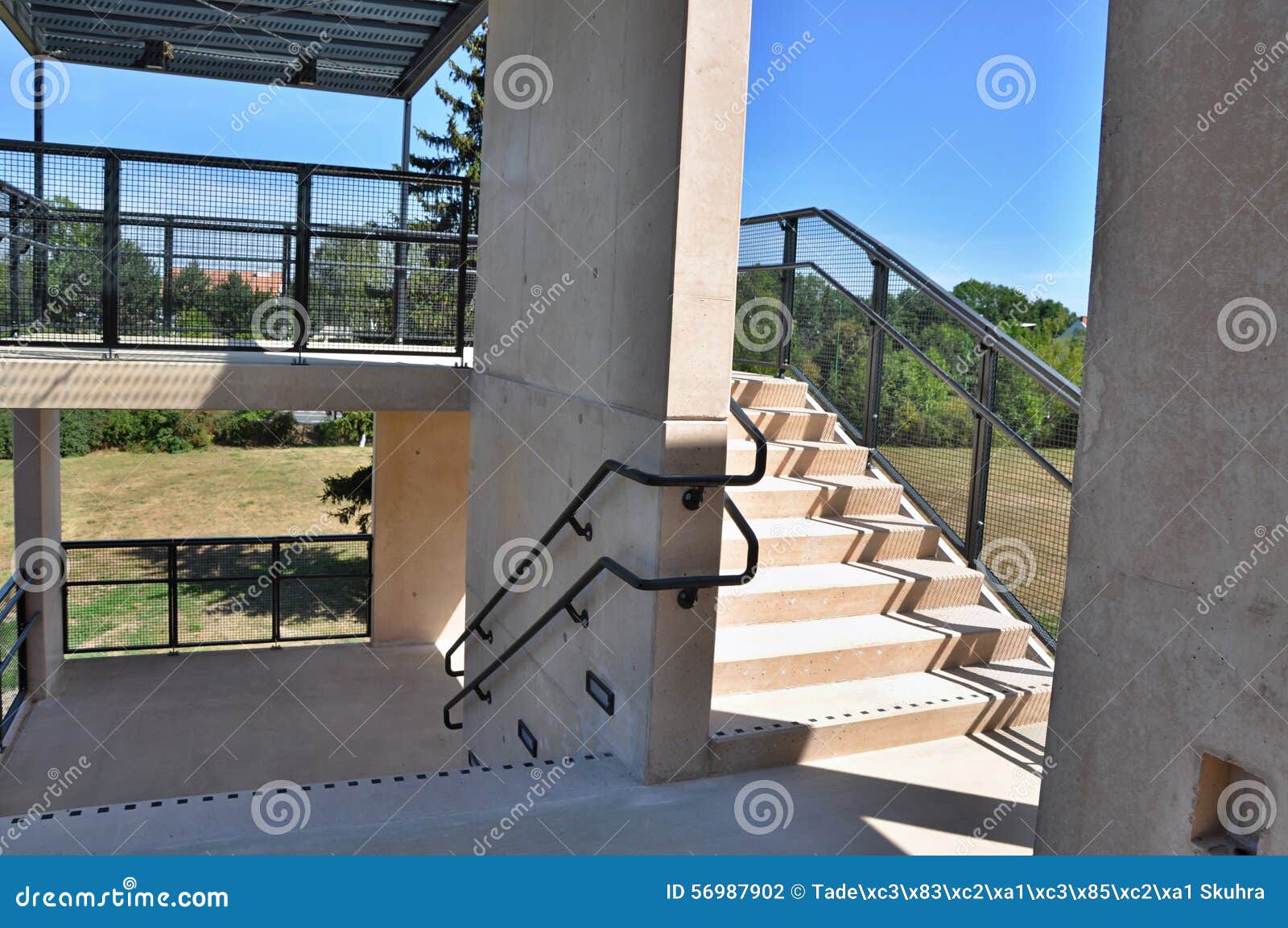 Outside stairs passage stock photo. Image of downtown - 56987902