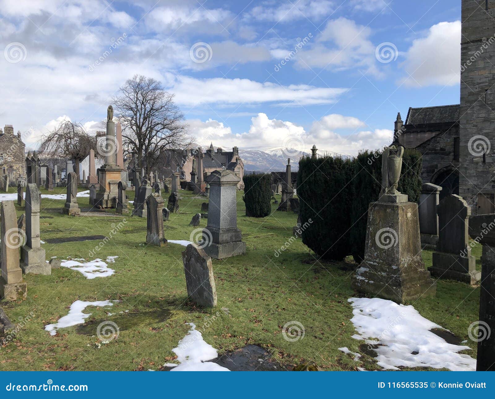 Graveyard stock image. Image of outside, stirling, castle - 116565535
