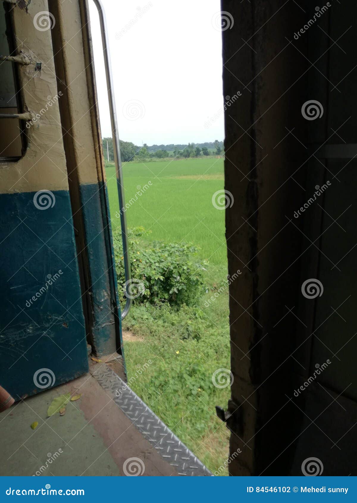 Outside of the train stock photo. Image of outside, paddy - 84546102