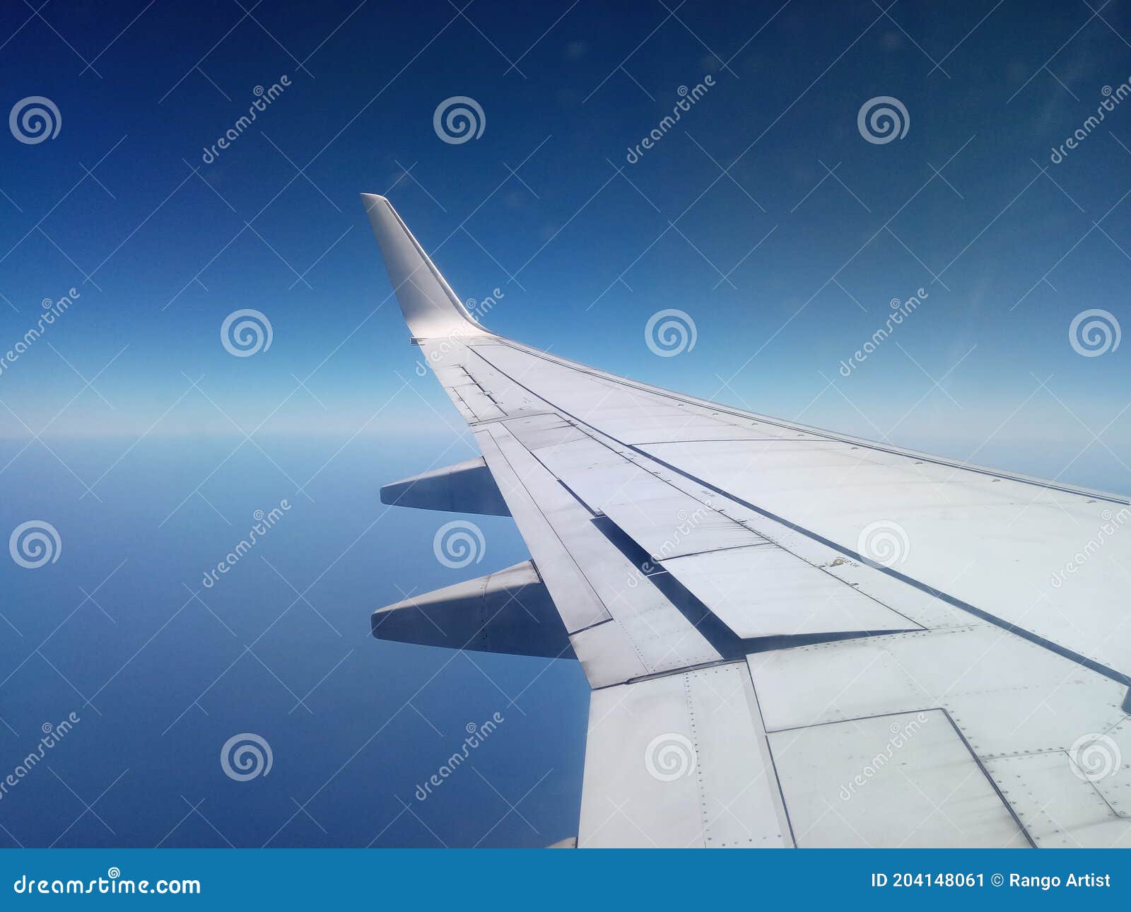 Outside View from Aeroplane Wings Stock Image - Image of screenshot ...