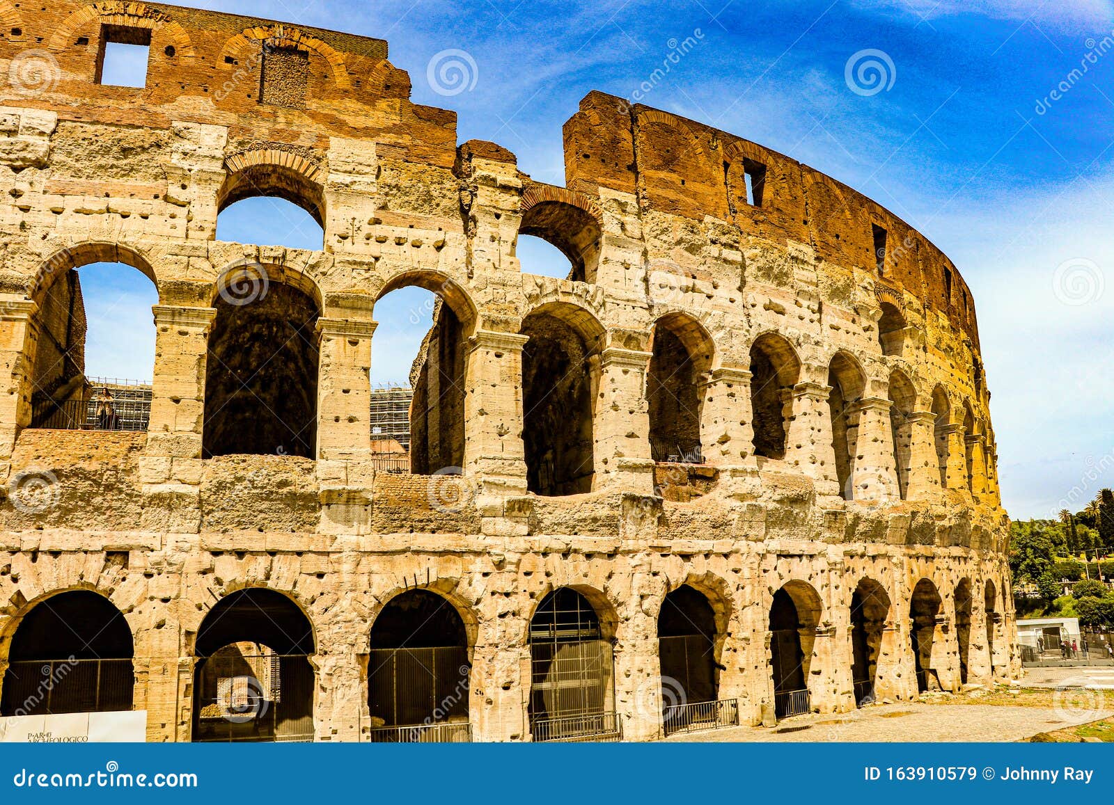 Outside View of Ancient Colosseum in Rome, Italy Stock Image - Image of ...