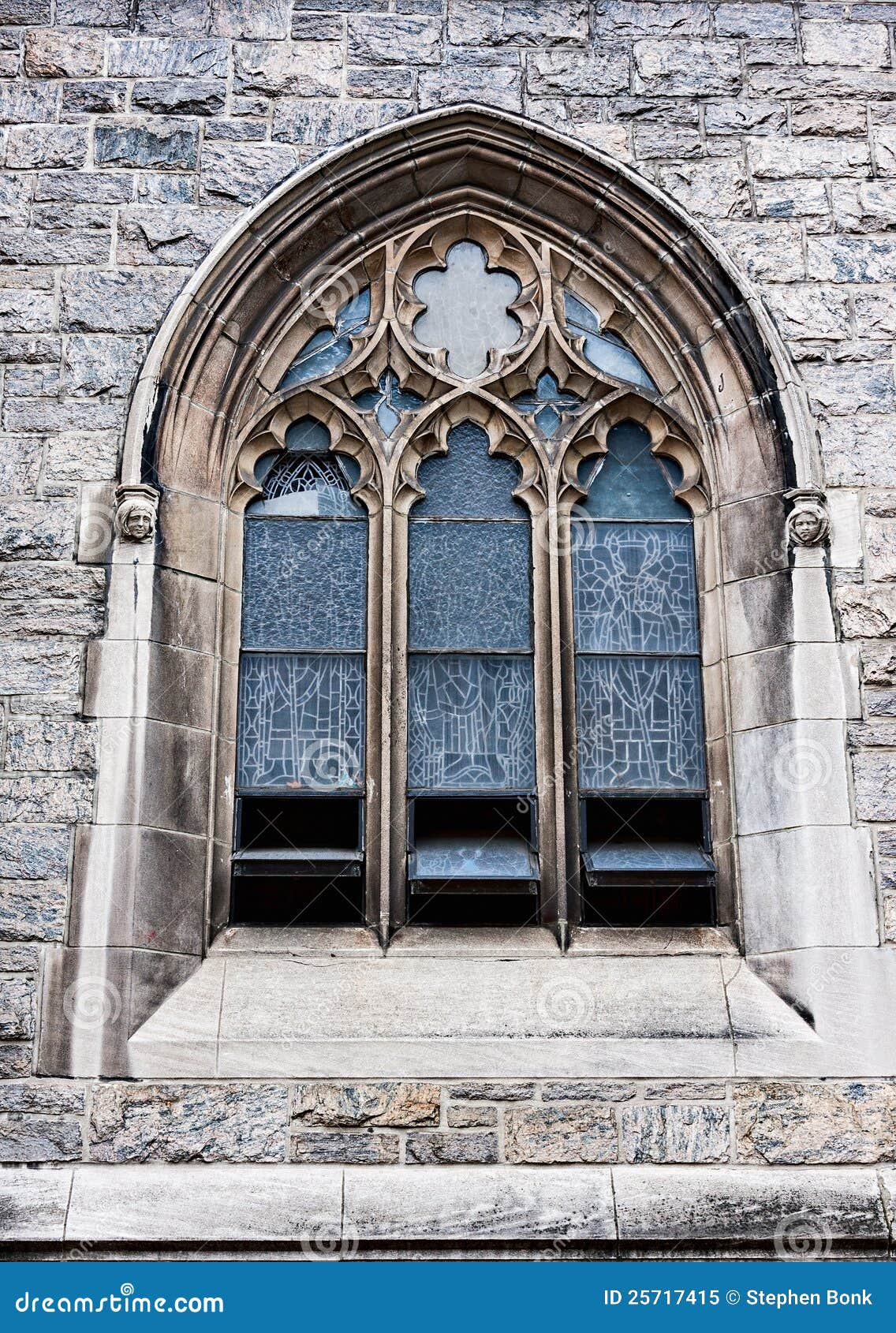 Outside View of Church Window Stock Image - Image of building, glass ...