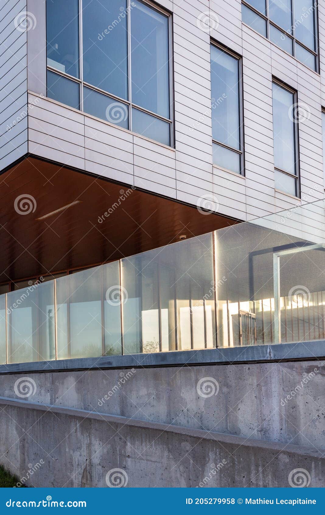 An Outside View of the Corner of a Small Building Stock Photo - Image ...