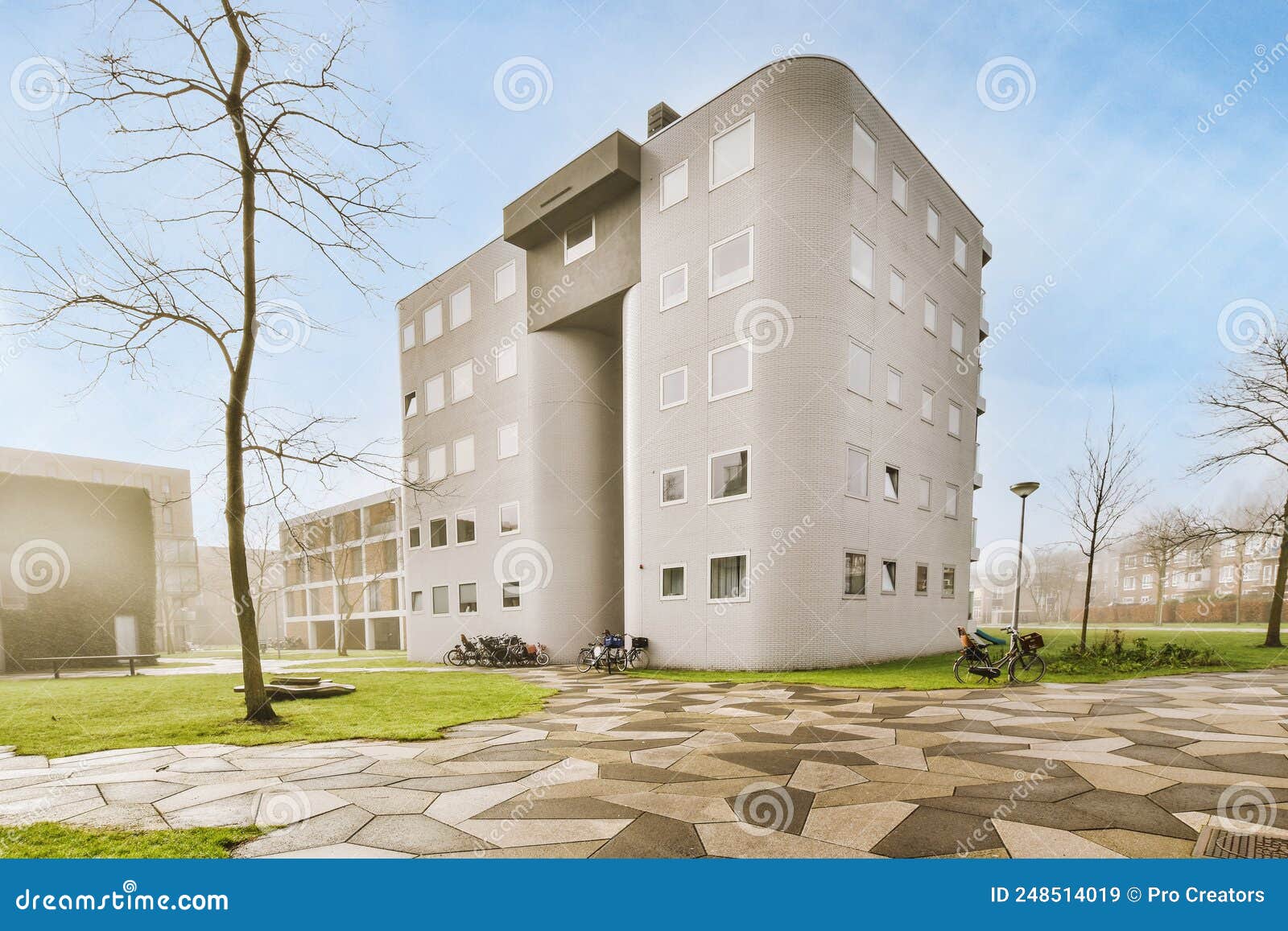 Outside view of the five stock image. Image of modern - 248514019
