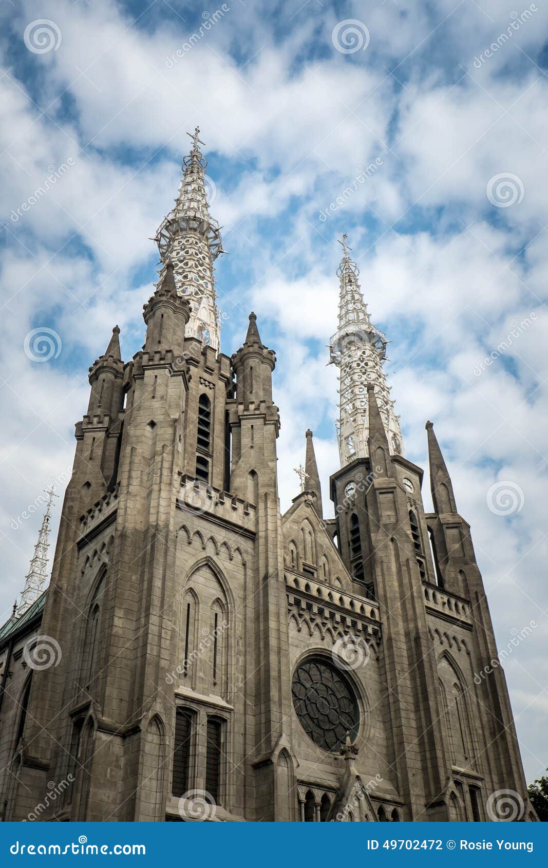 Outside View of Jakarta Cathedral Stock Photo - Image of christian ...