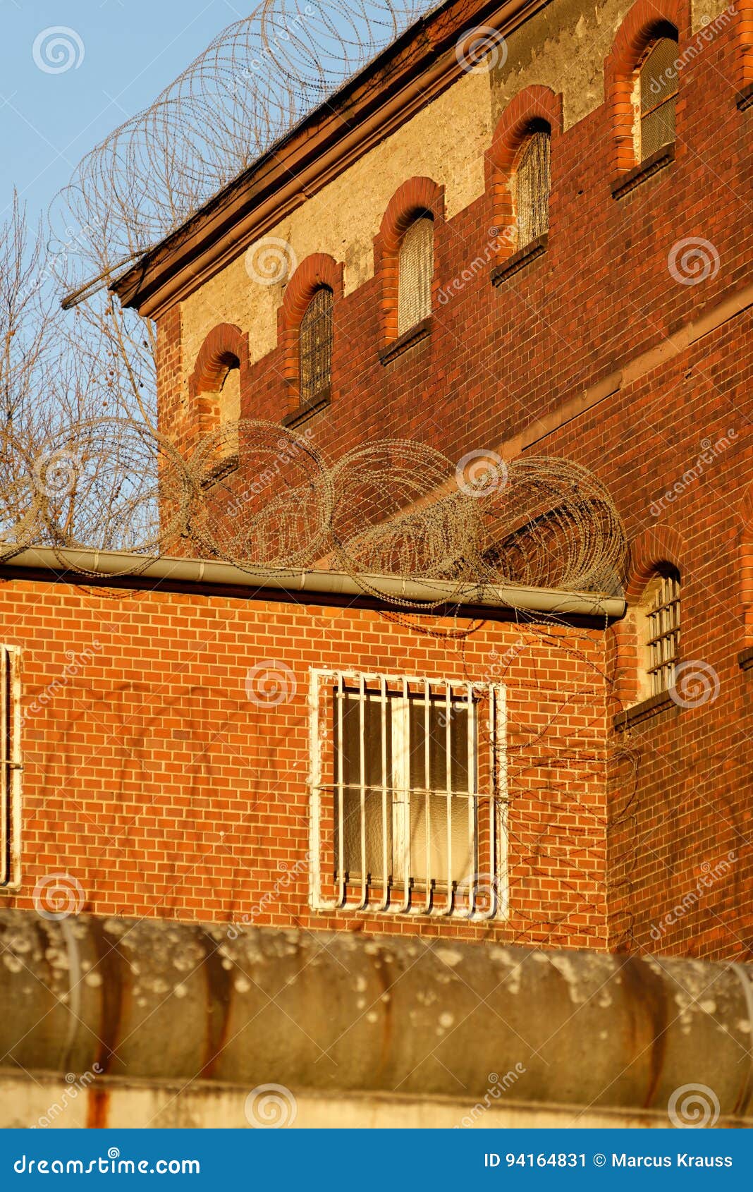 The Outside View of an Old Jail Stock Image - Image of dawn, jail: 94164831