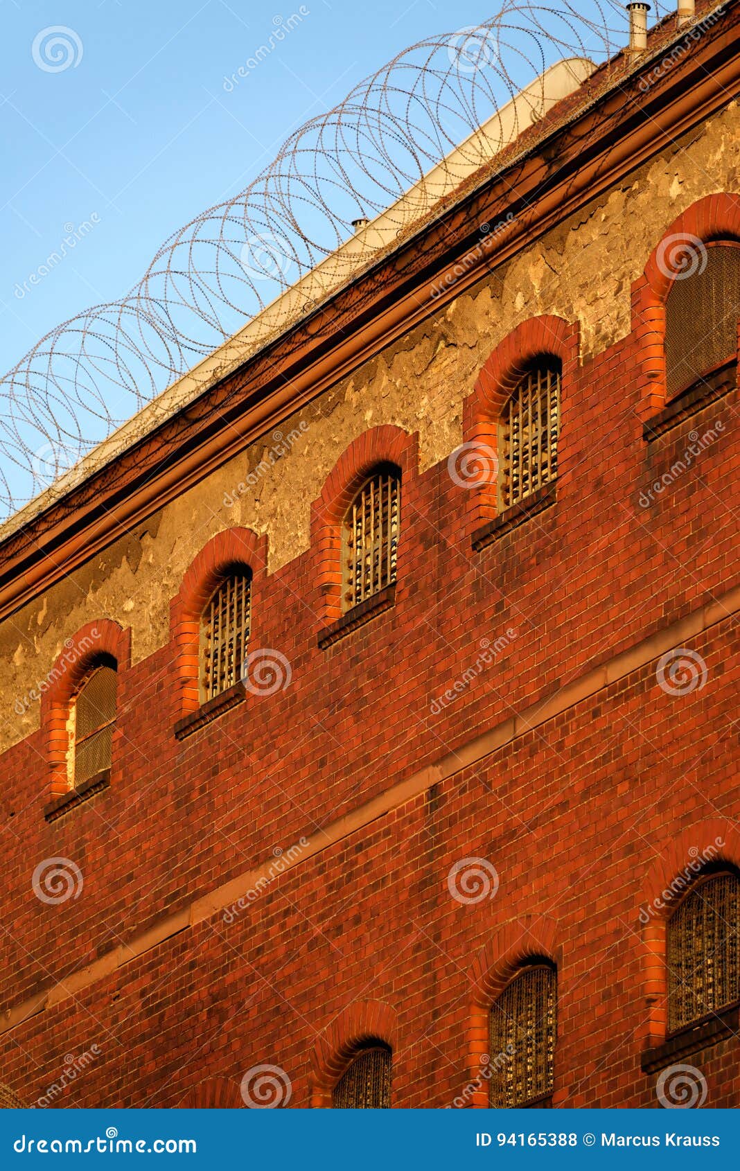 The Outside View of an Old Jail Stock Photo - Image of arrest ...