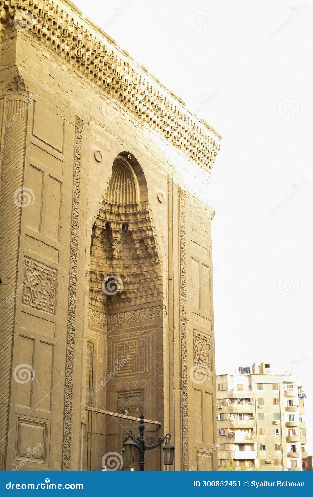 Outside View of Sultan Hasan Mosque in Cairo Stock Image - Image of ...