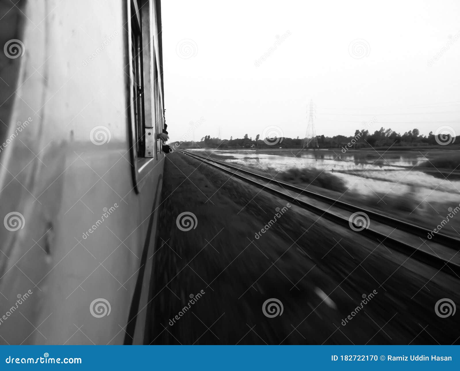 Outside View from the Train Stock Photo - Image of lane, snapshot ...