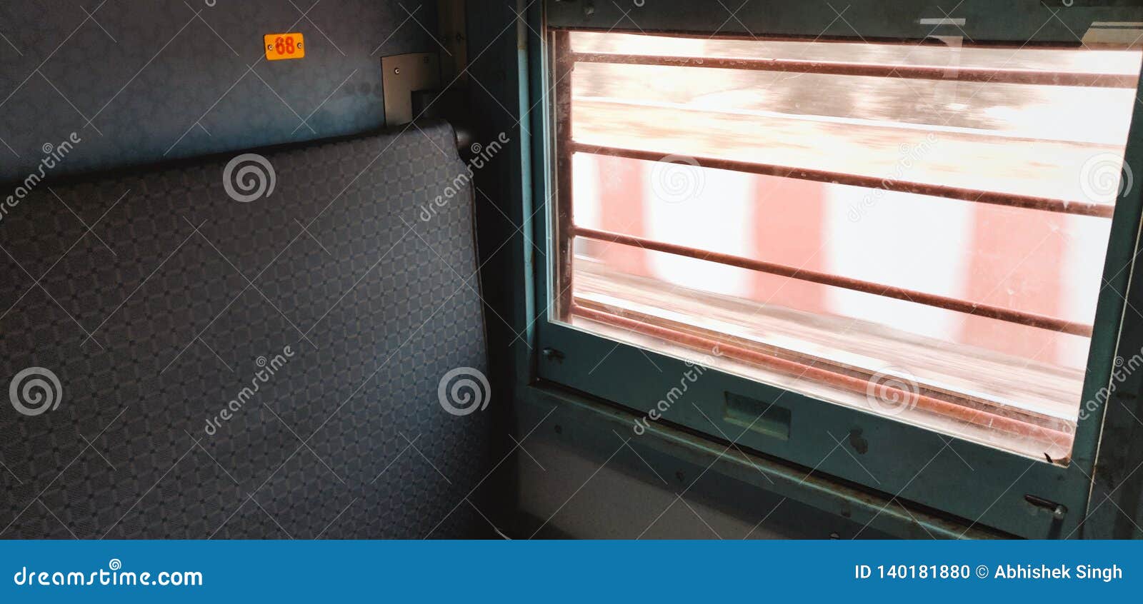 Outside View from Window Inside the Indian Railways Train Stock Photo ...