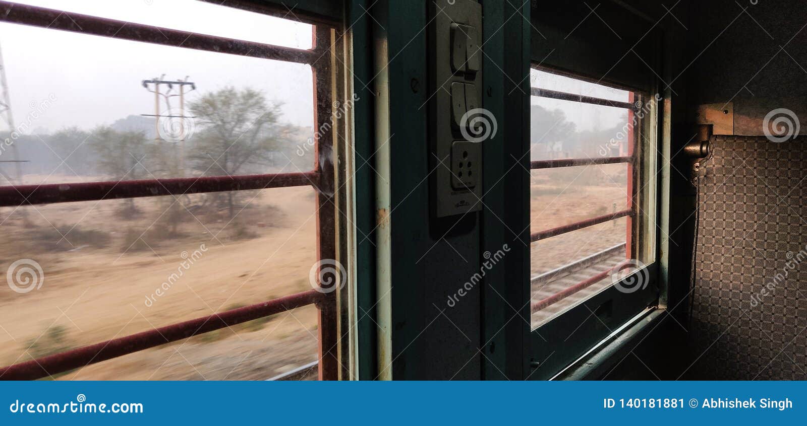 Outside View from Window Inside the Indian Railways Train Stock Image ...