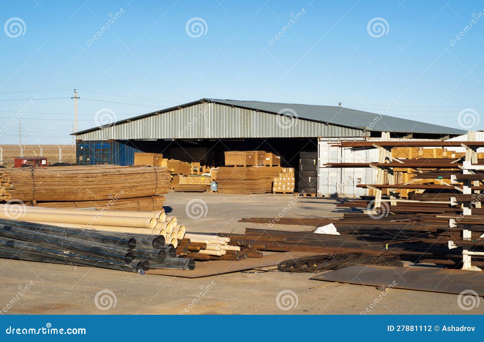 Outside warehouse stock photo. Image of lift, picking - 27881112