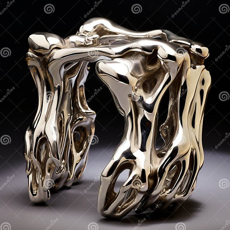 Fluid Gestures: Silver Artistic Cuff Inspired by Expressionistic ...