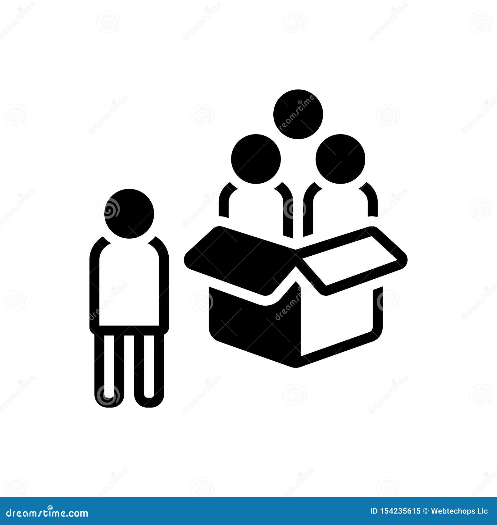 Black Solid Icon for Outsider, Stranger and Unknown Stock Vector ...